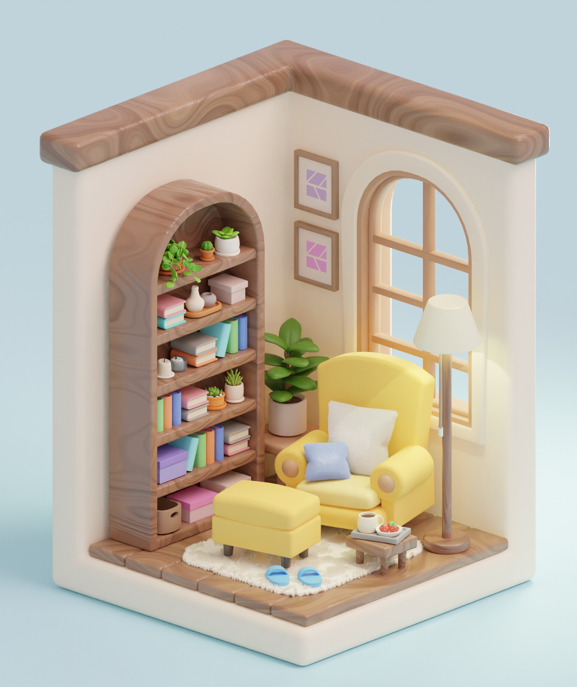 ArtStation - Cozy reading room