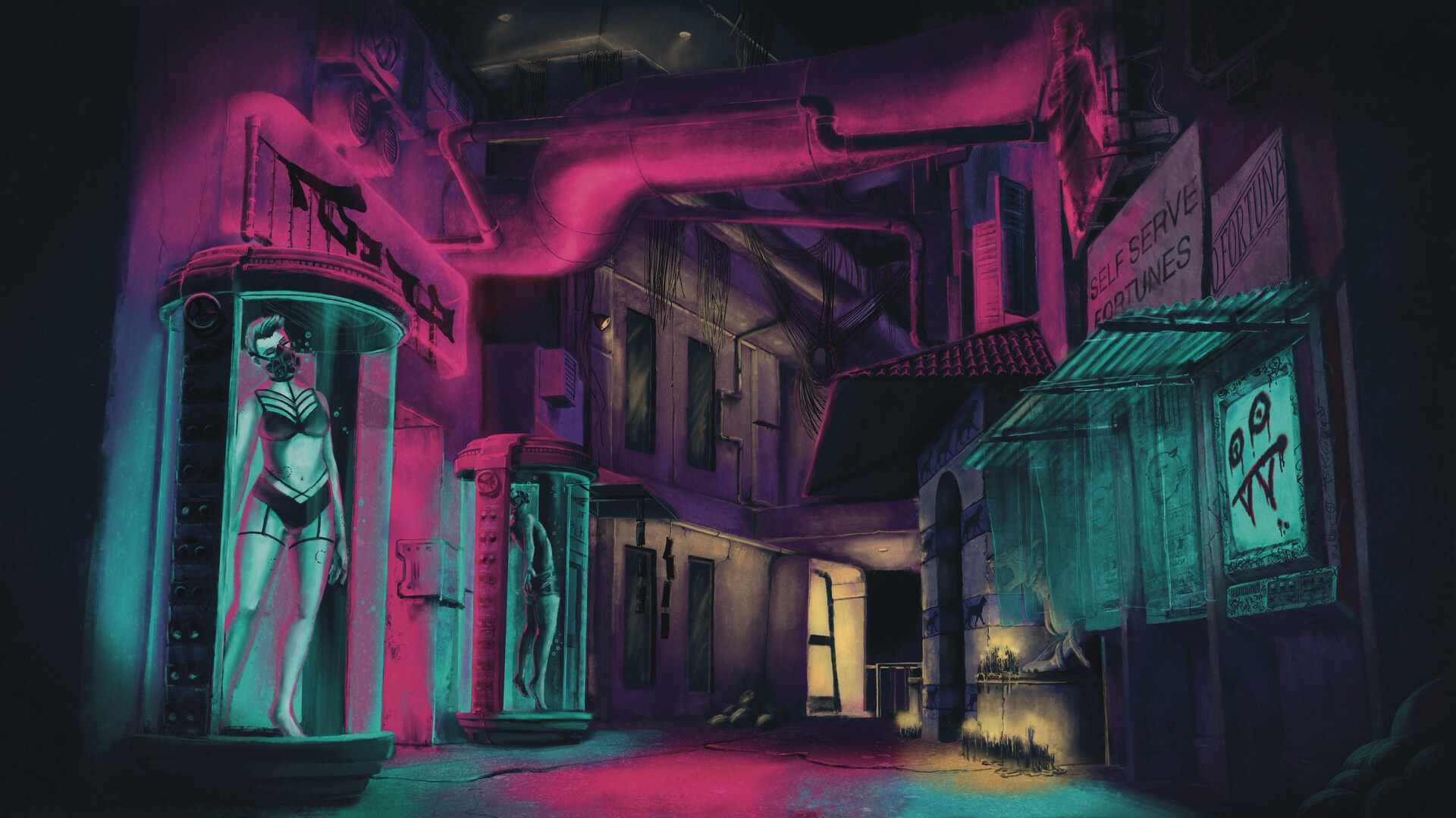 ArtStation - Cyberpunk Alleyway