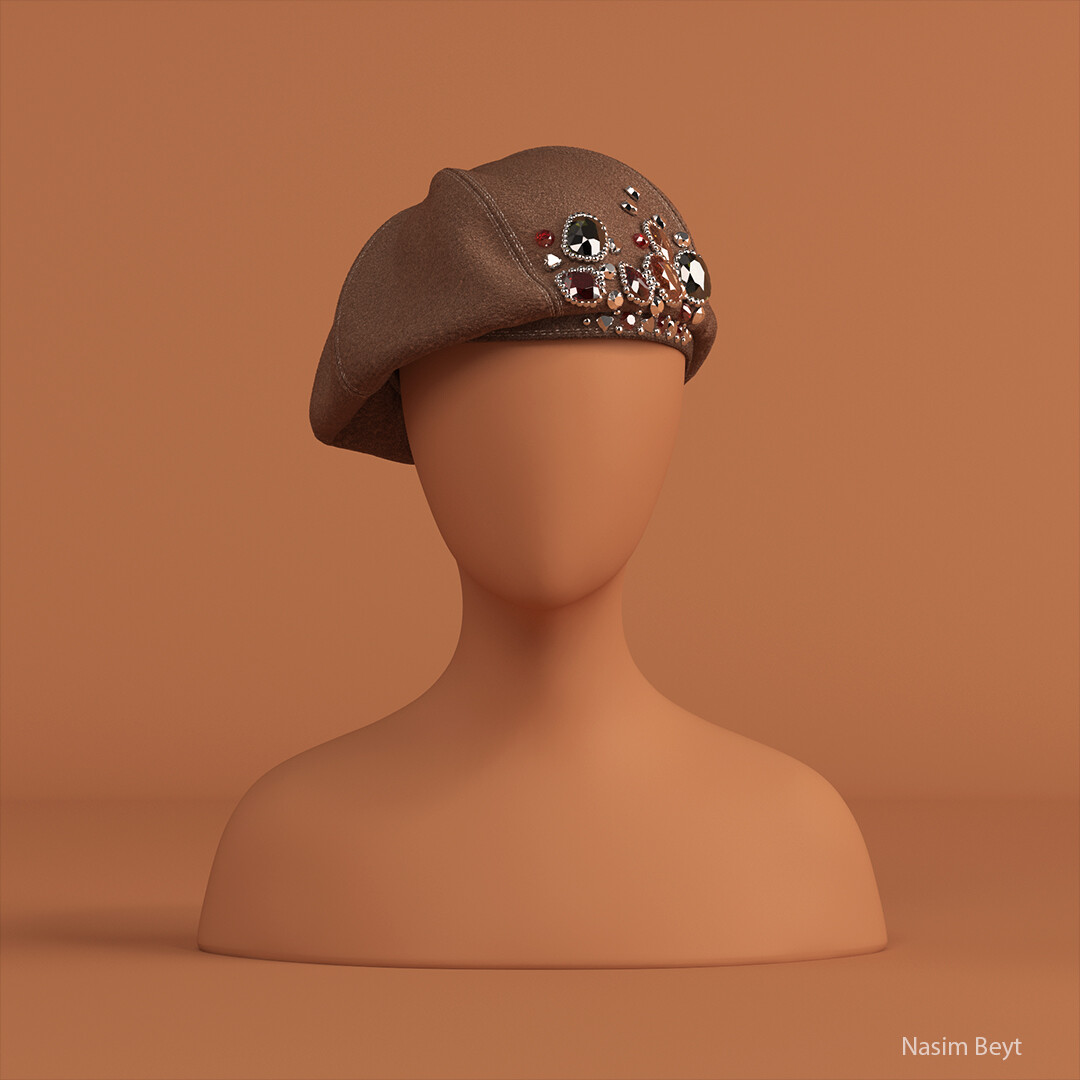 ArtStation - 5 Women's Hats (VOL.01). Marvelous Designer/Clo3D project ...