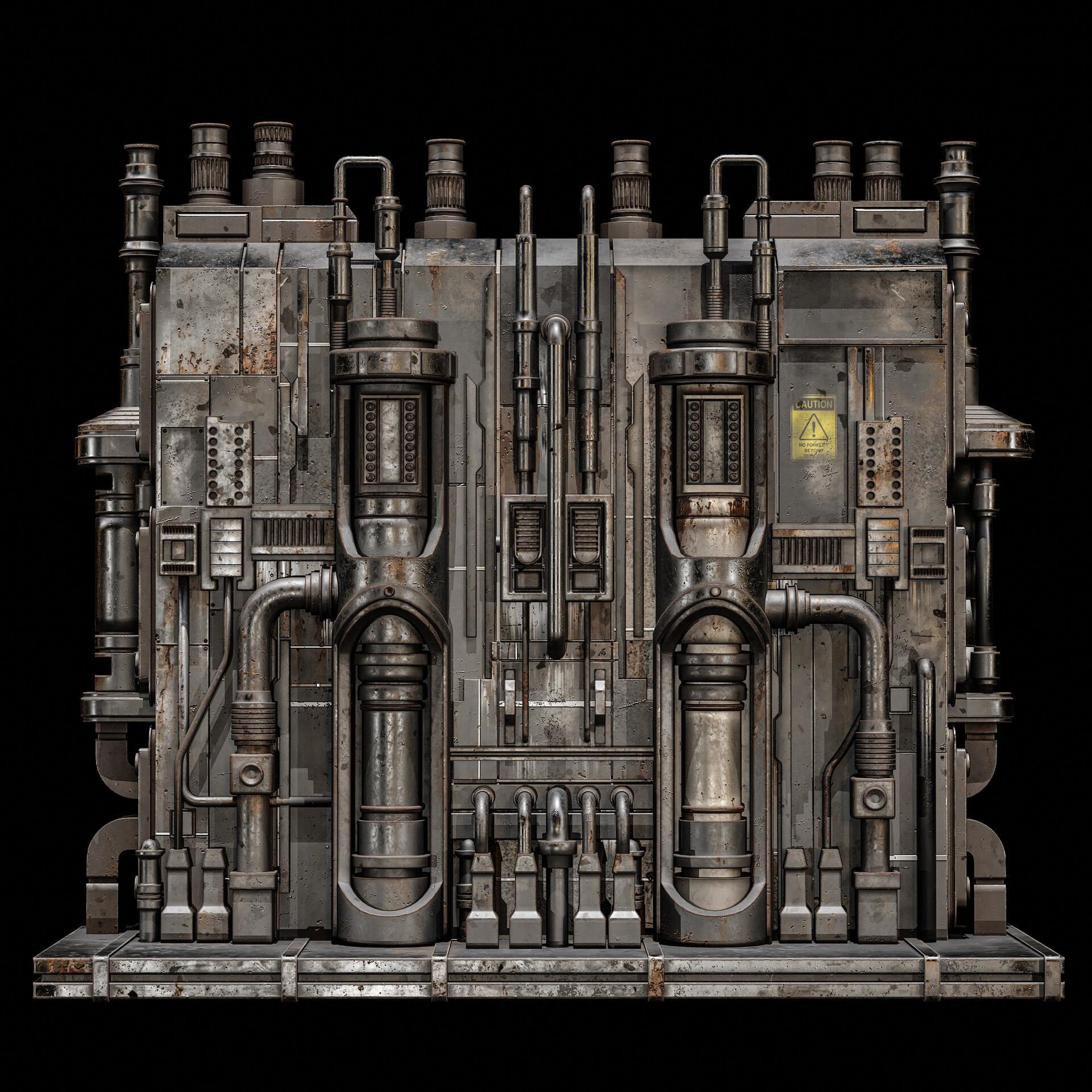 ArtStation - Rusty science fiction panel