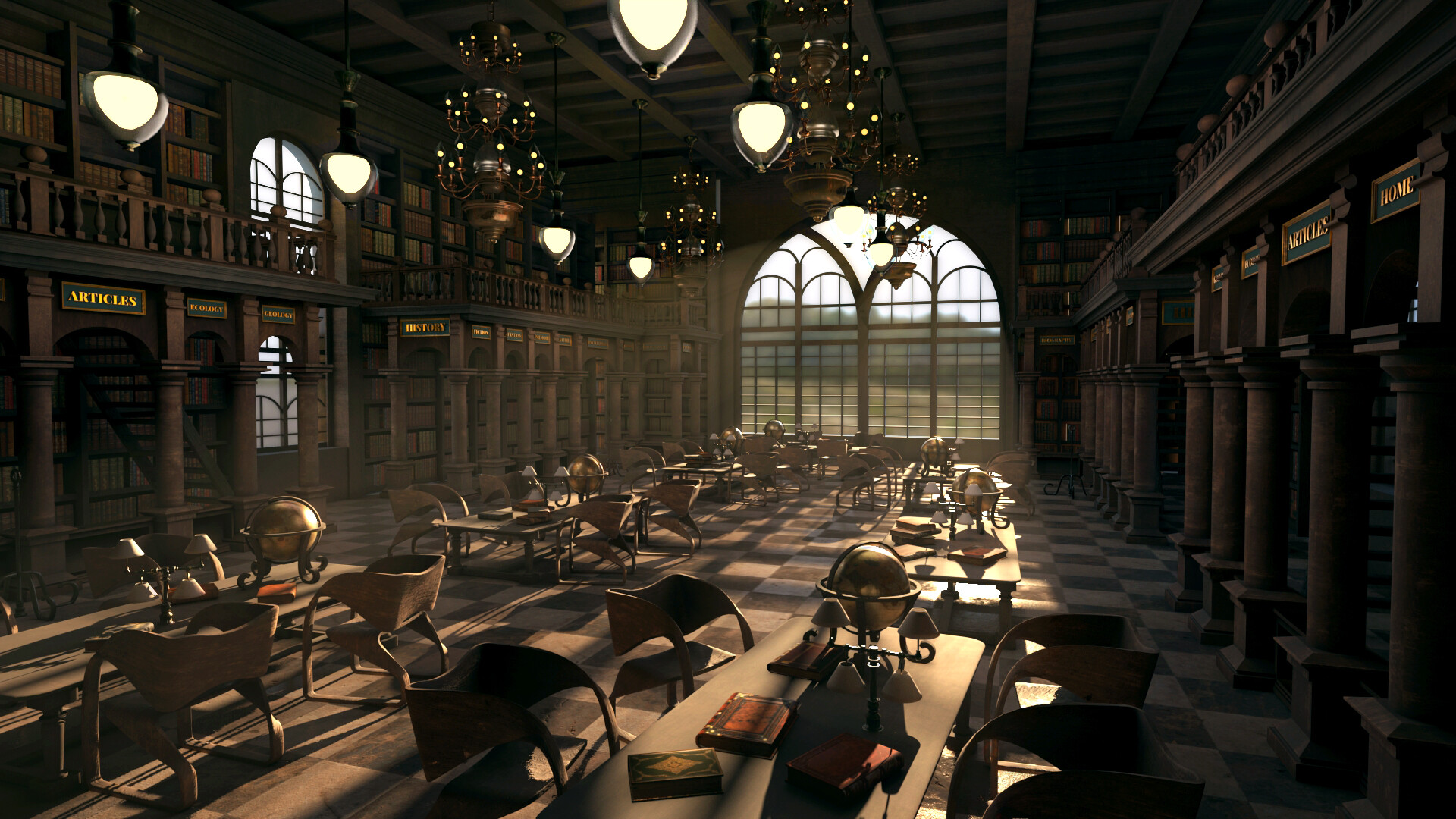 ArtStation - Vintage Library