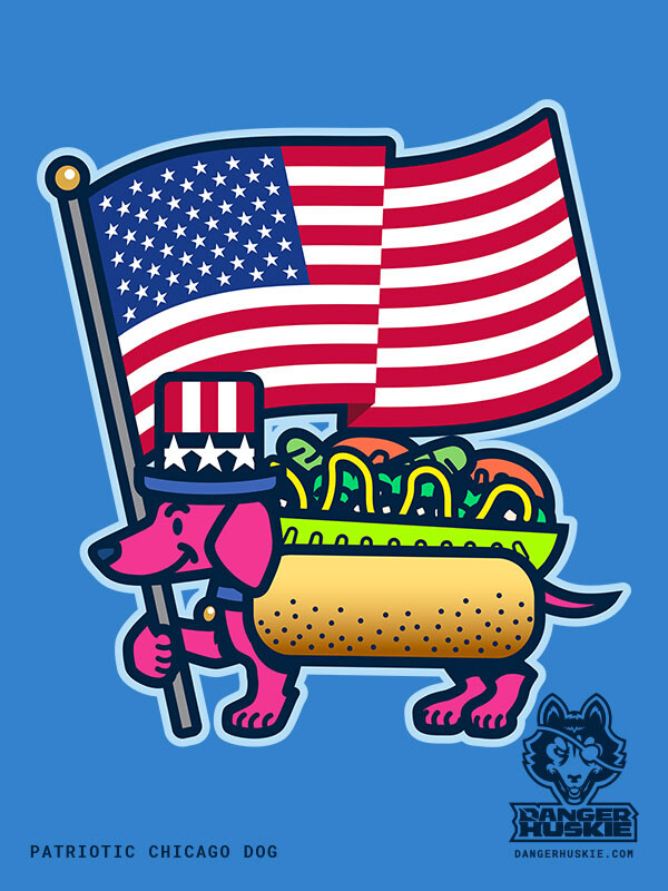 ArtStation - Patriotic Chicago Dog