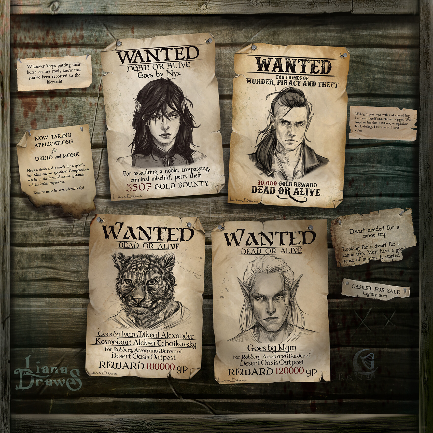 ArtStation - Wanted Poster Board