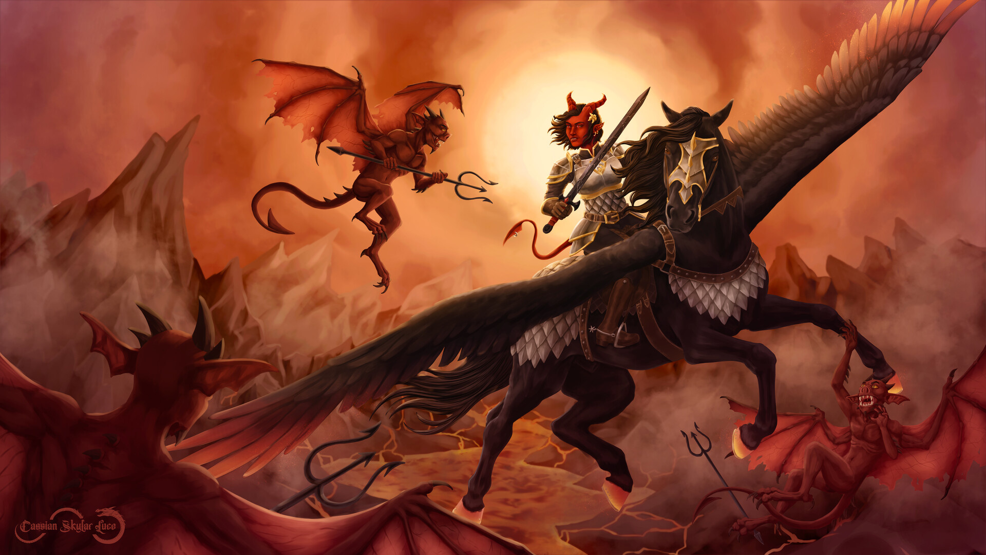 ArtStation - Hell Rider Splash Art