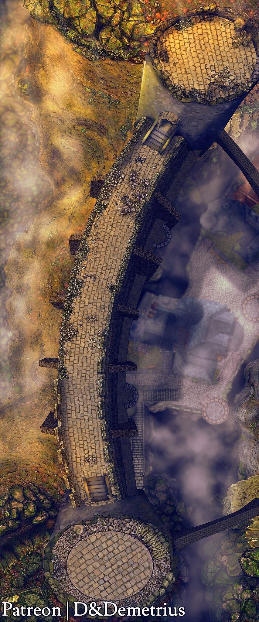 ArtStation - Taurus Demon Bridge [20x48] | Dark Souls Battlemap for D&D ...
