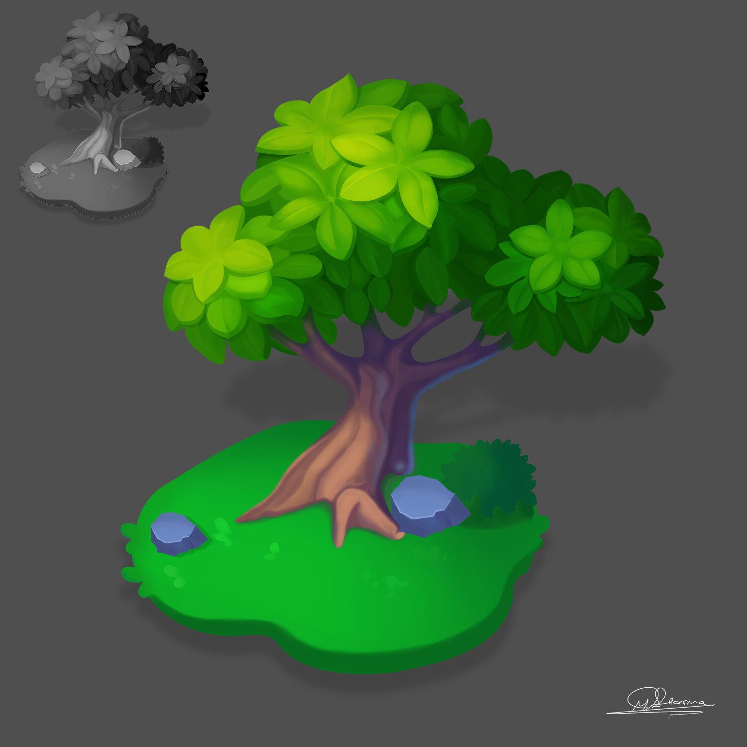ArtStation - Isometric Tree