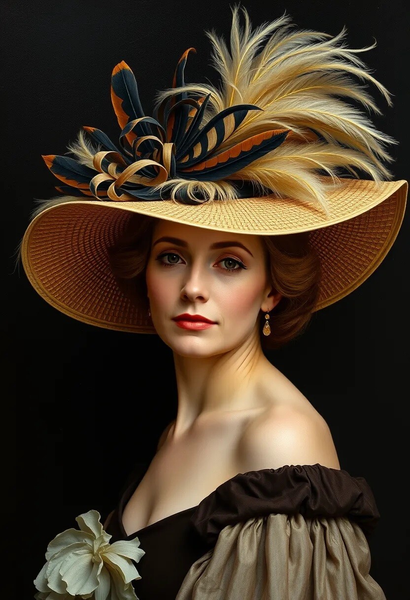 ArtStation - Woman in feathered hat