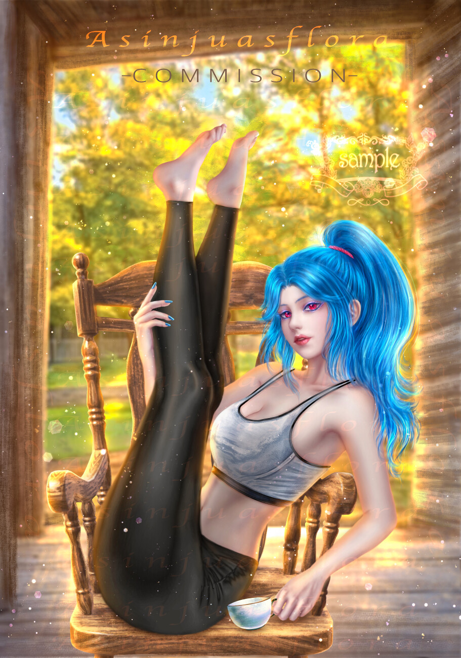 Asinjuasflora - Book Cover art commission/ OC illustration/ semi realism