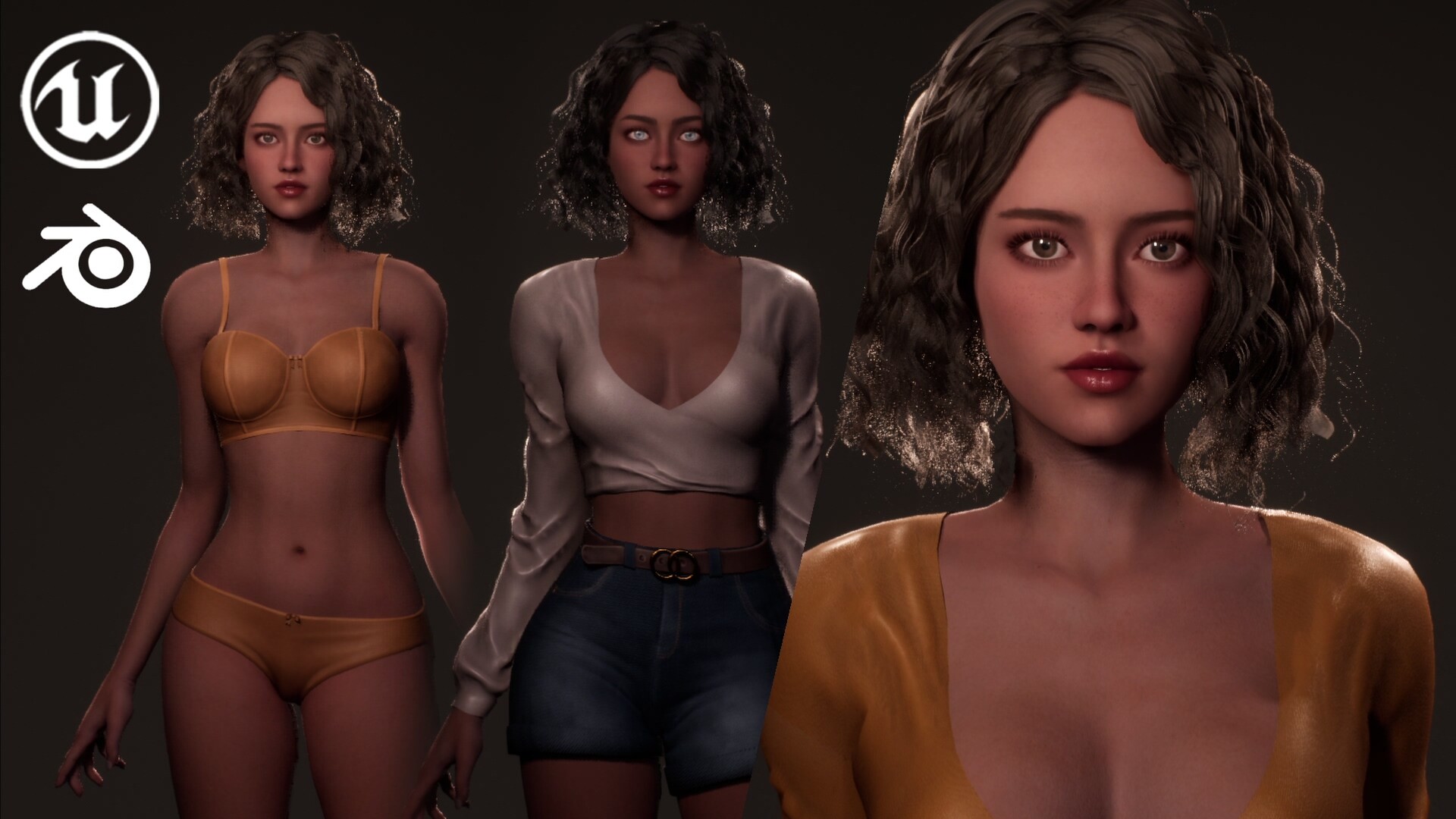 Xandra 3D - Shay Game-Ready Character Rig