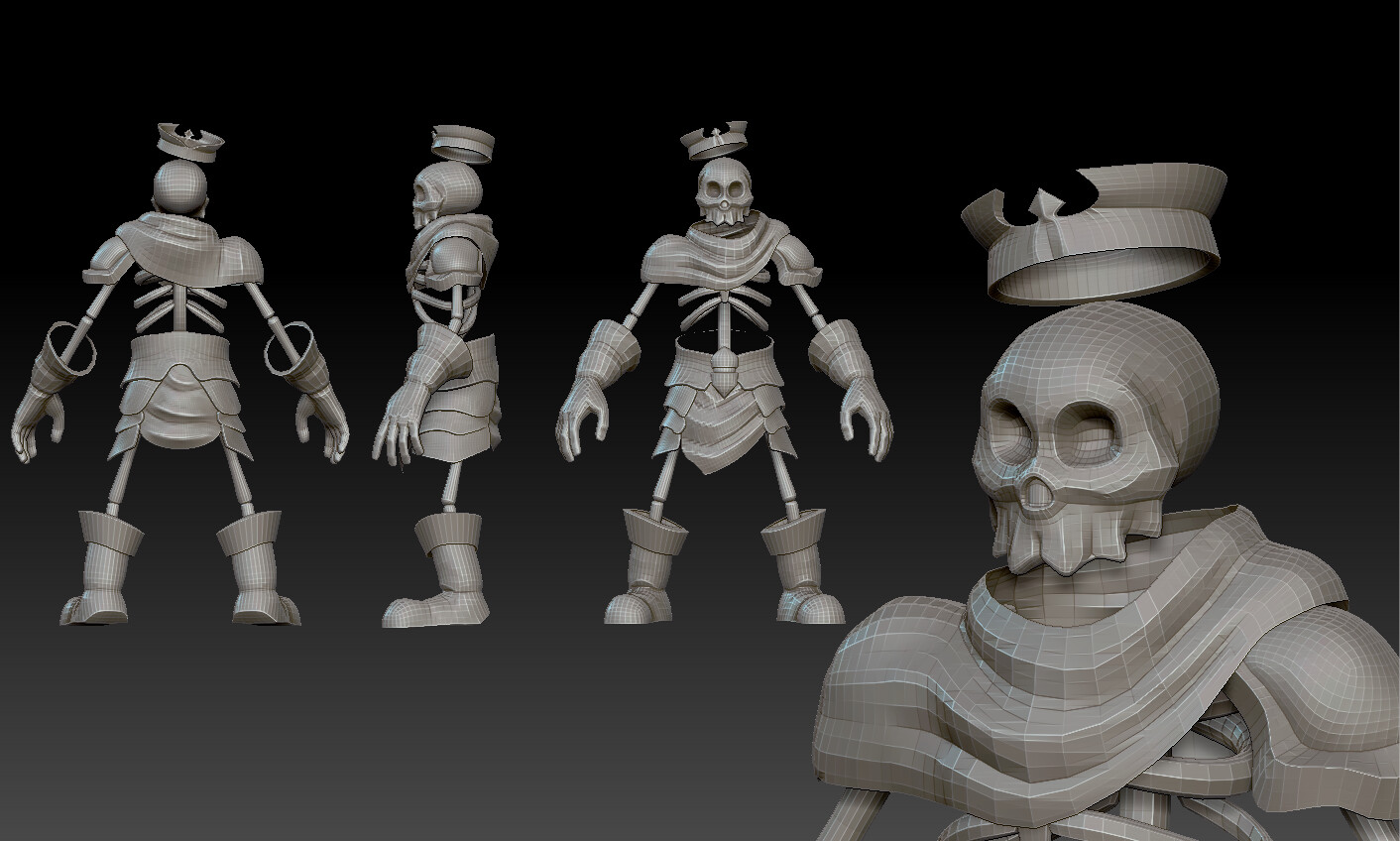 Davy's Art Corner - The Skeleton King - RogueLight (Pirate Jam Entry)