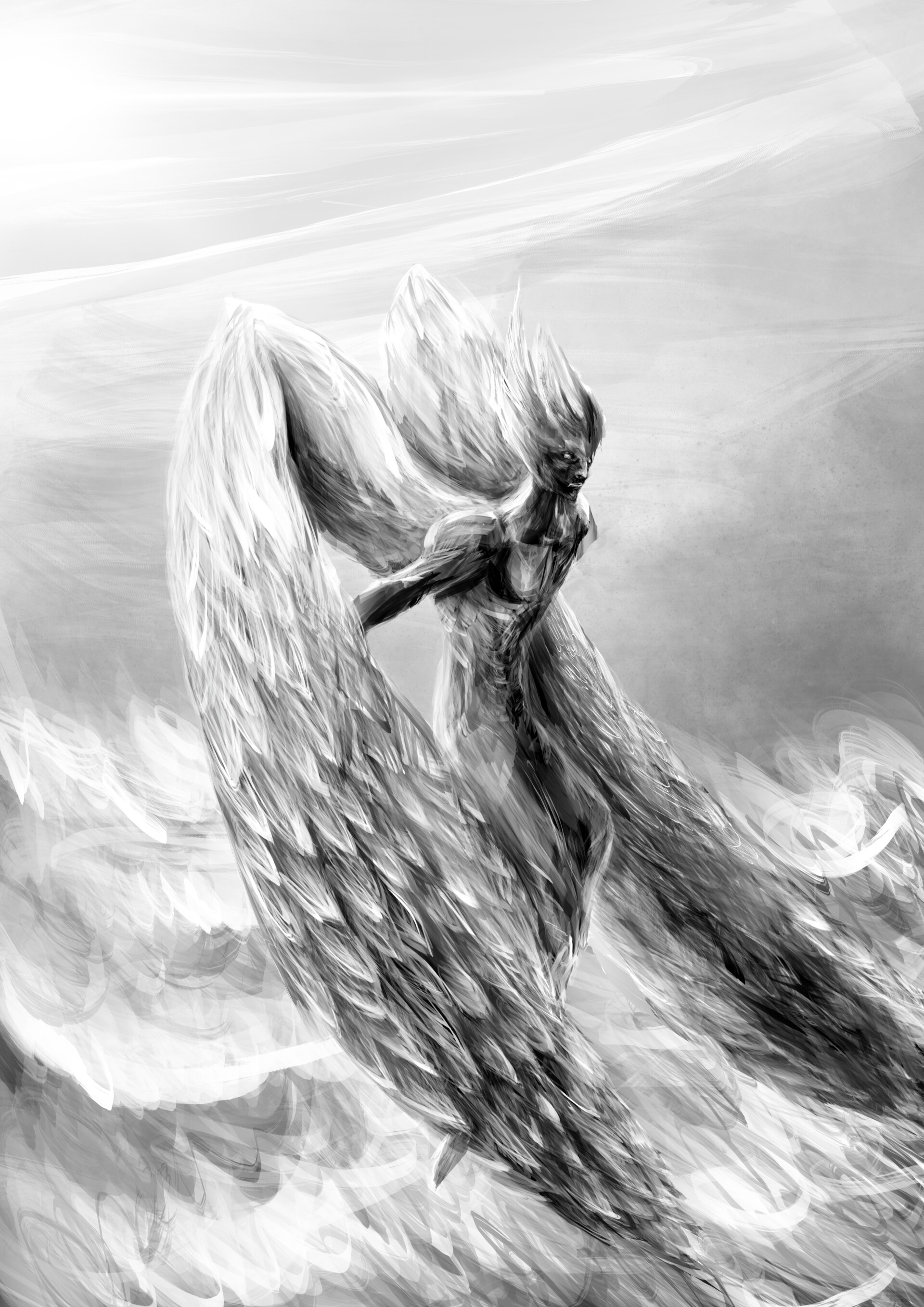 ArtStation - Personal Project - OC Sketch Character series (ArchAngel)