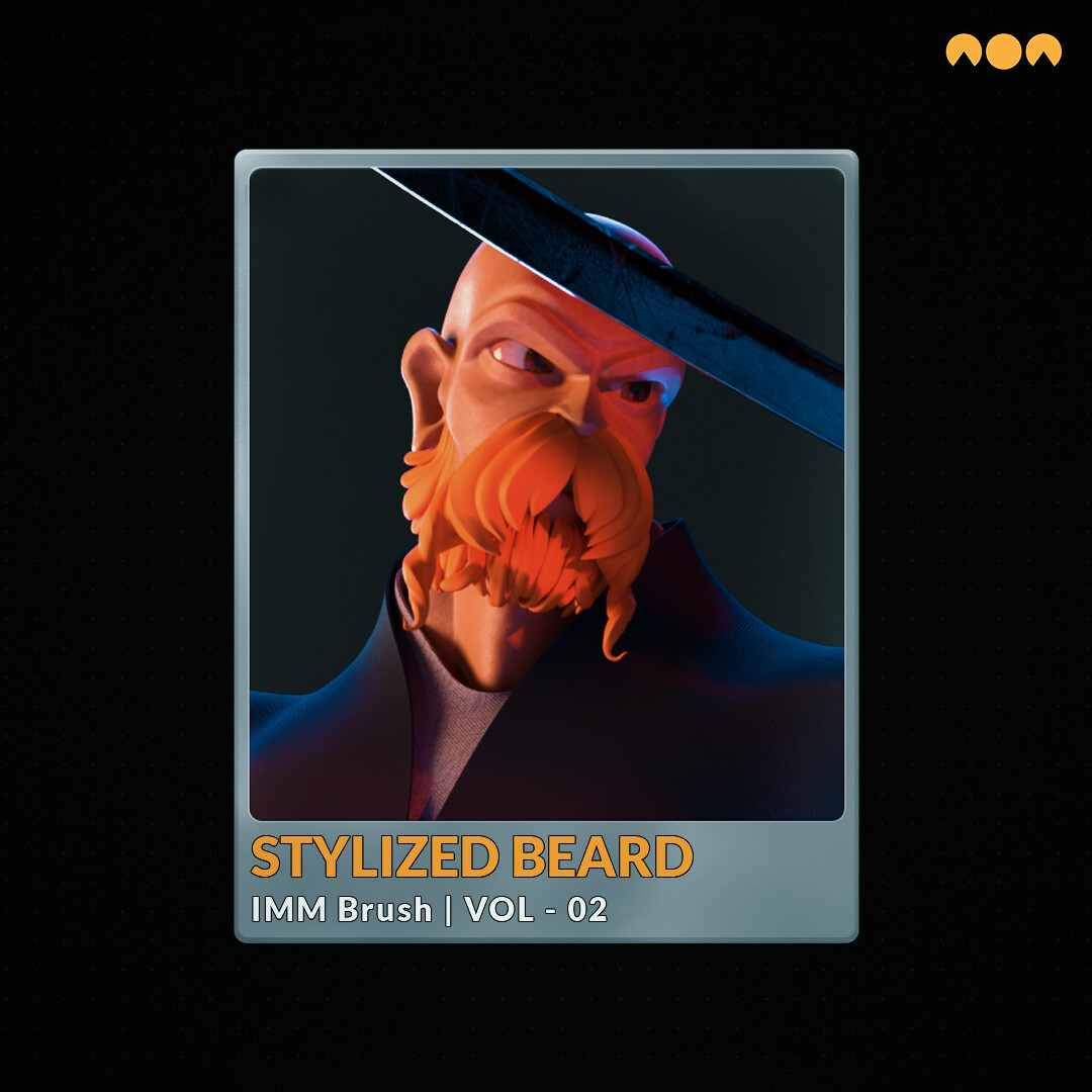 ArtStation - 30 Stylized Beard 3D Asset (IMM Brush) - VOL02