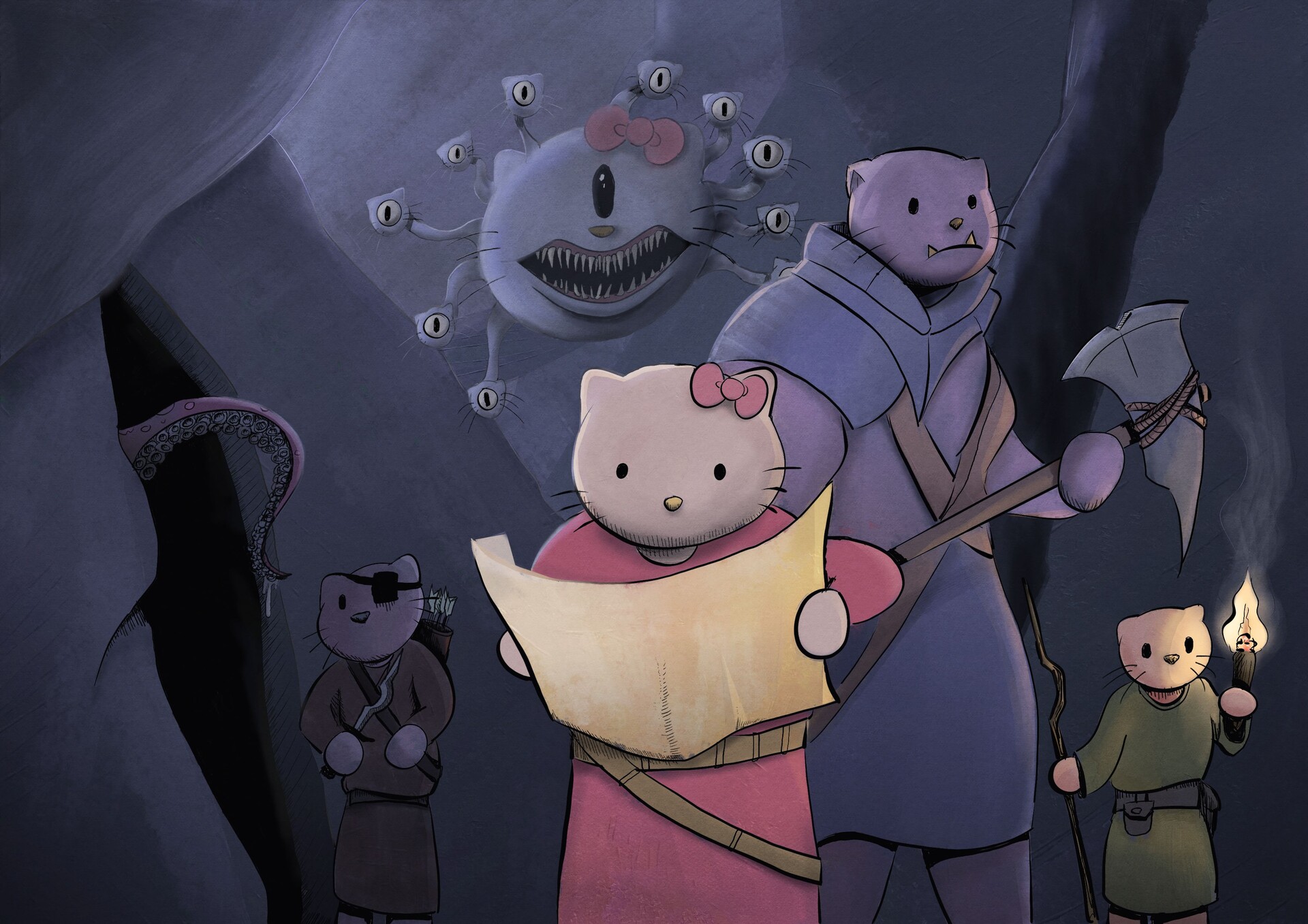 ArtStation - Hello Kitty D&D