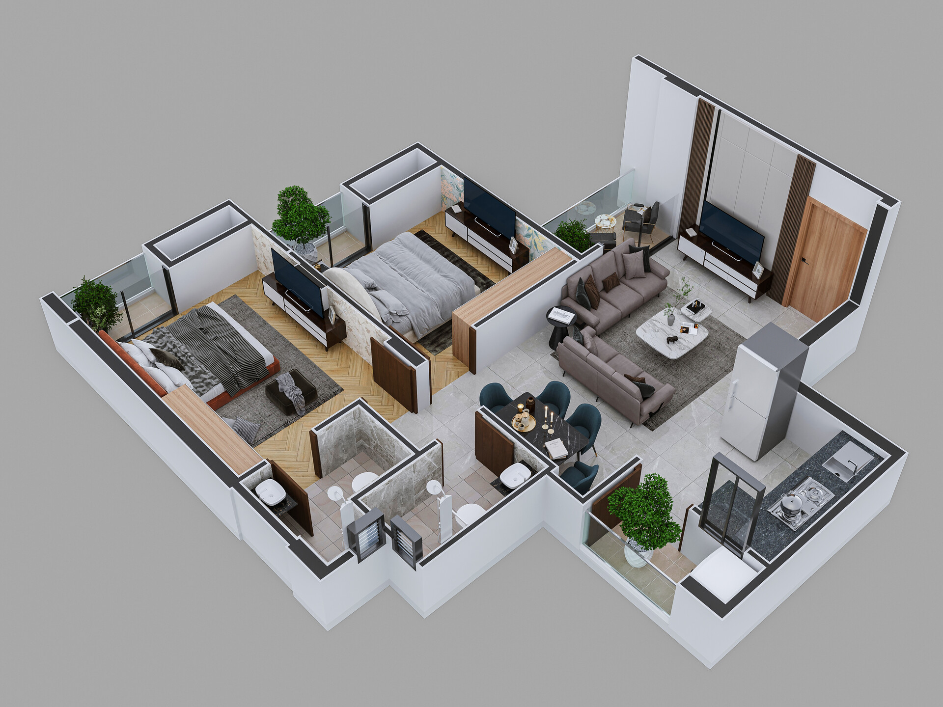 ArtStation - Flats iso-metric