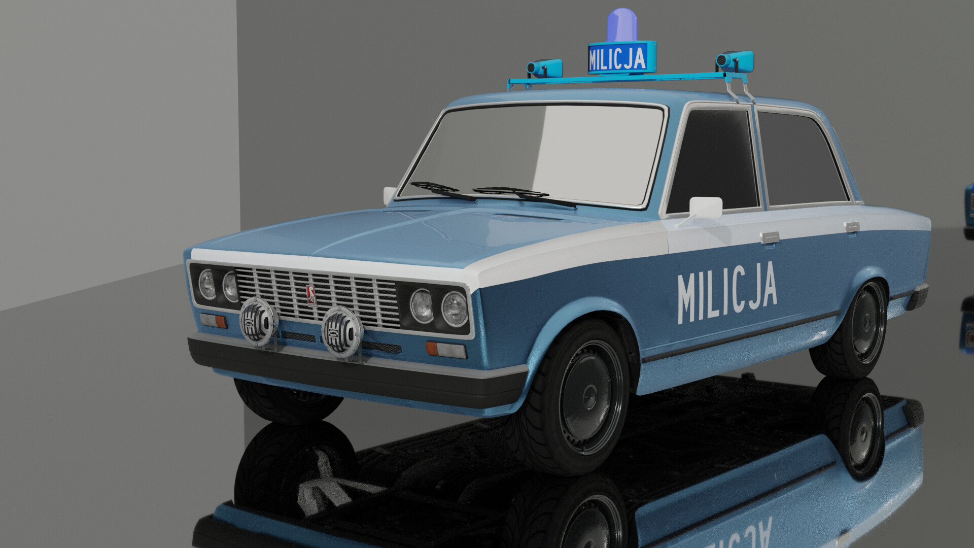 ArtStation - 1980s Milicja inspired police ONO lightbar
