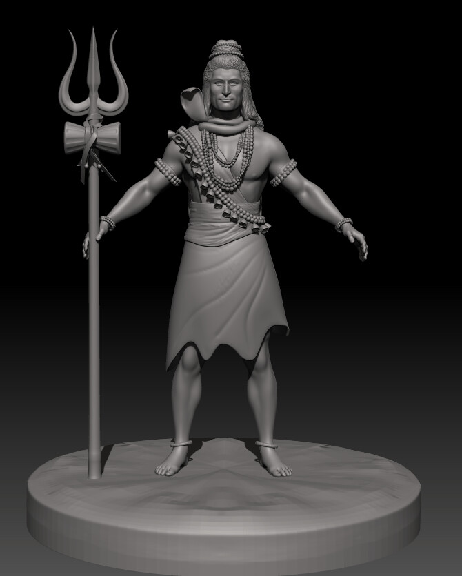 ArtStation - Lord Mahadev Zbrush model for 3D Print