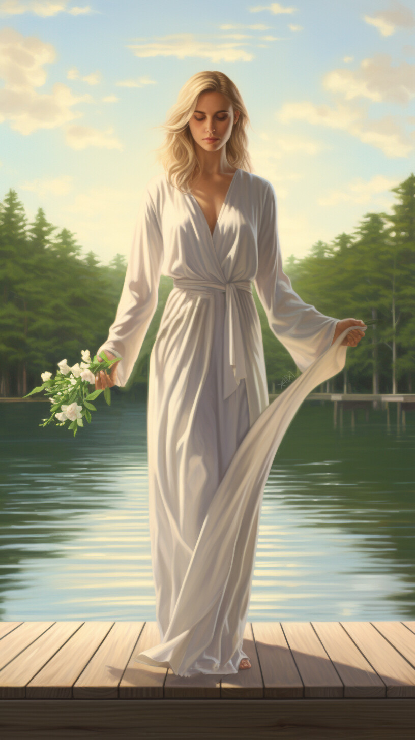 ArtStation - Spring warmth on a small lake