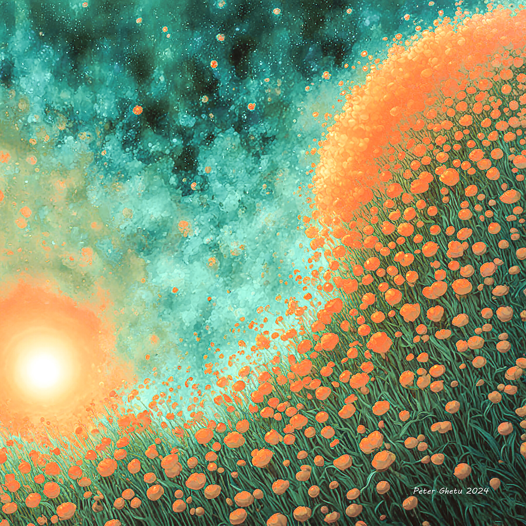 ArtStation - Mosaic of Spring Flowers by Peter Ghetu 2024