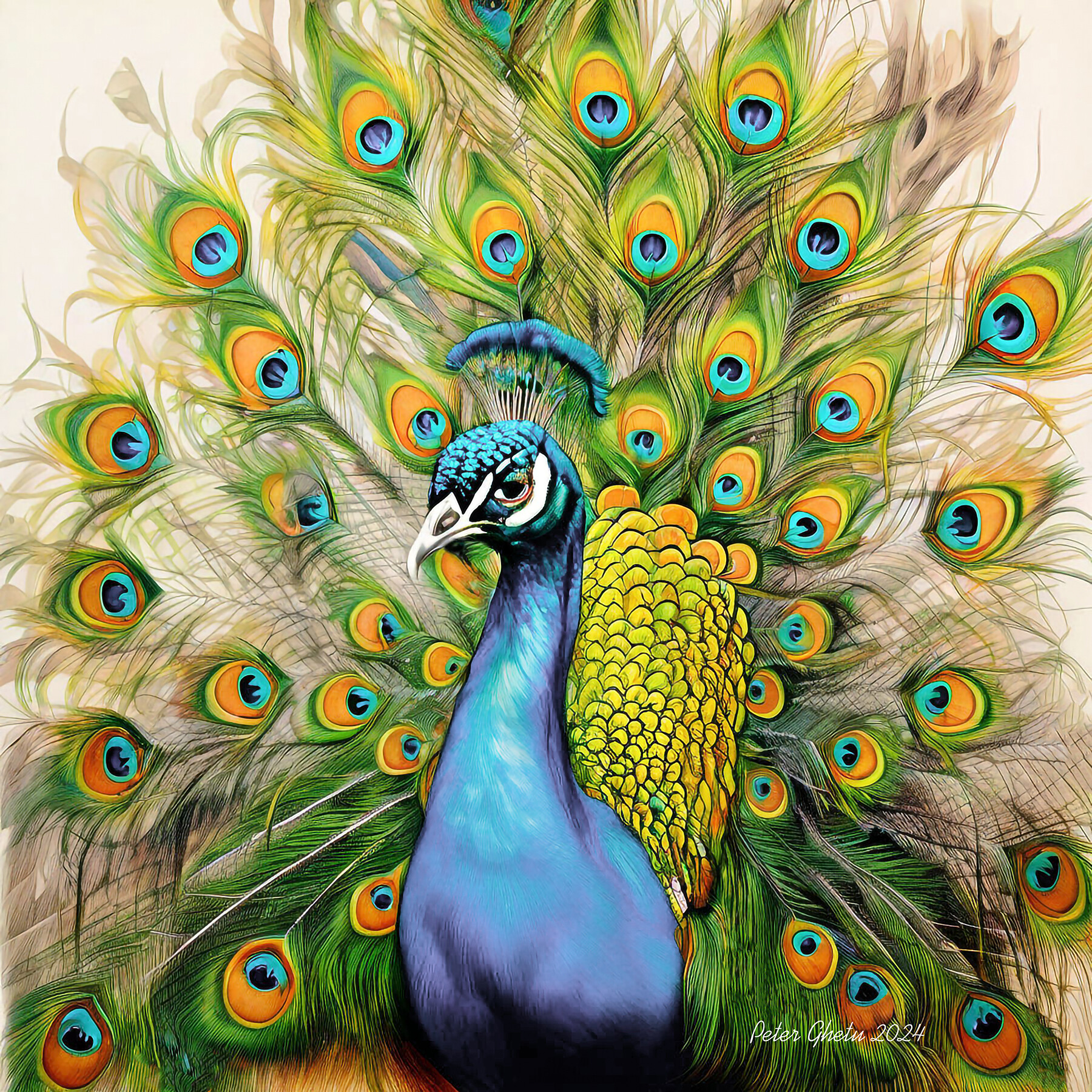 ArtStation - Peacock. by AiPg 2024
