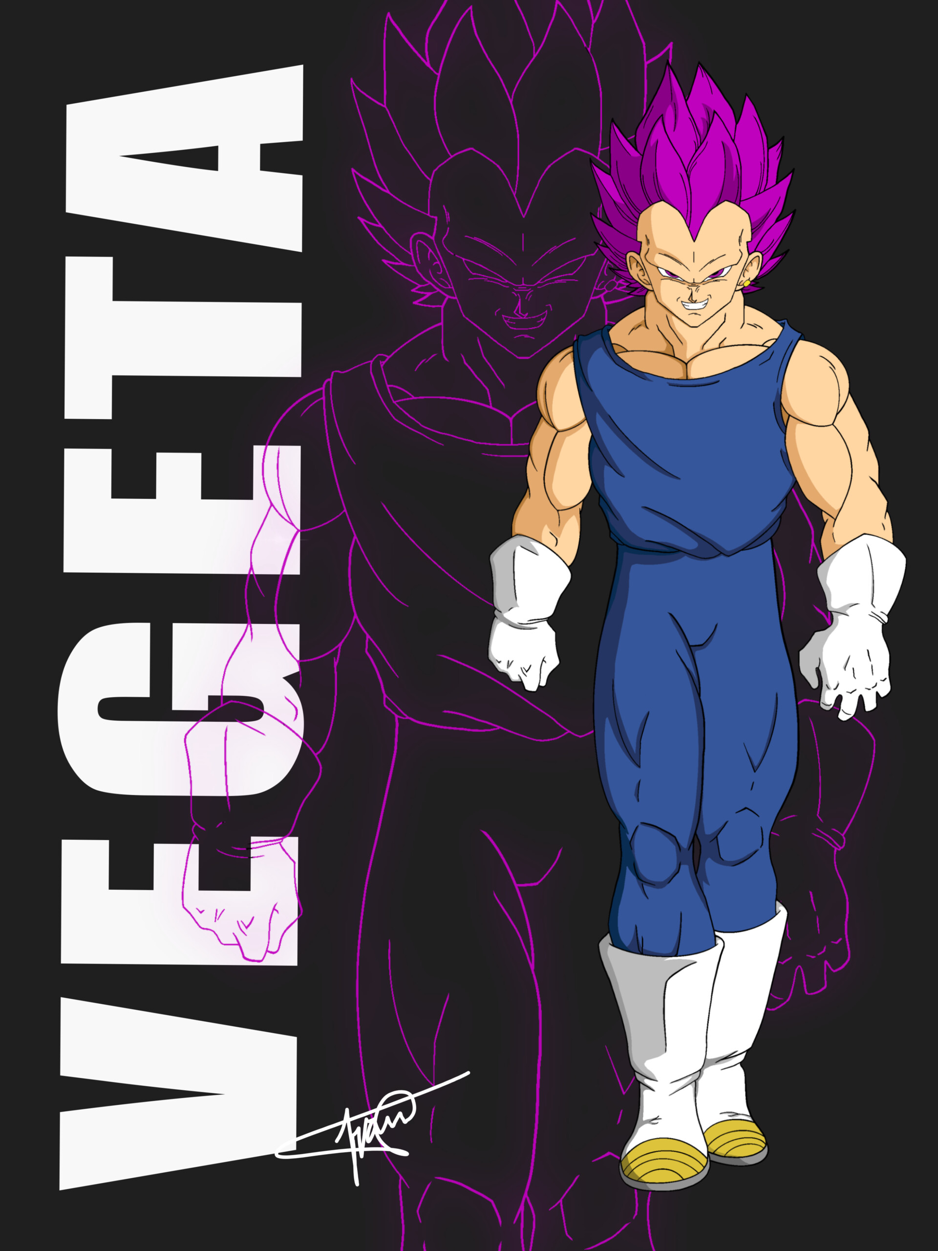 ArtStation - Ultra Ego Vegeta fan art