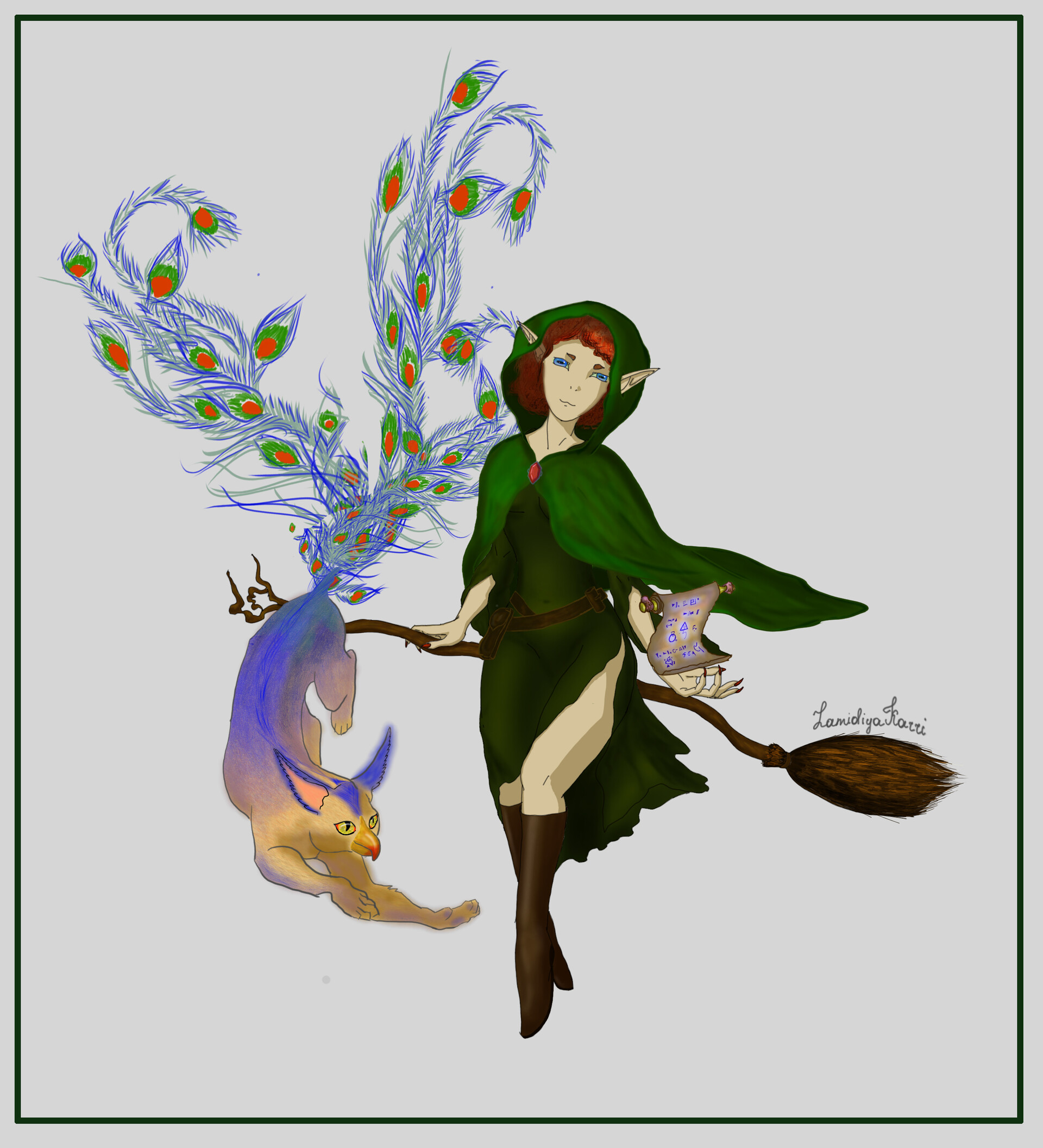 ArtStation - Witch and magic pet