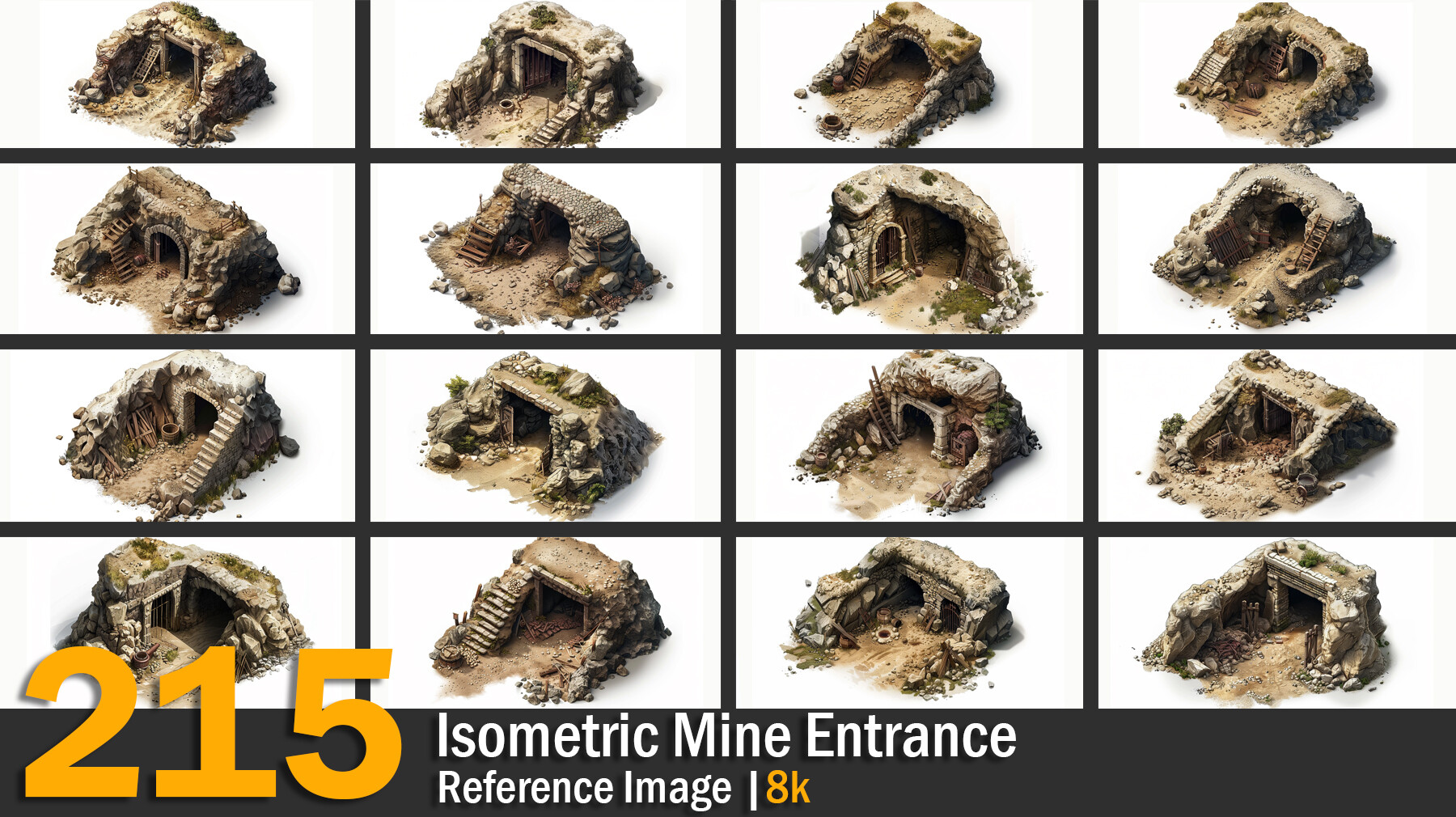 Lumière - Isometric Mine Entrance | Reference Images | 8K