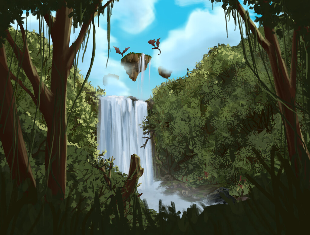 ArtStation - Concept Painting Waterfall