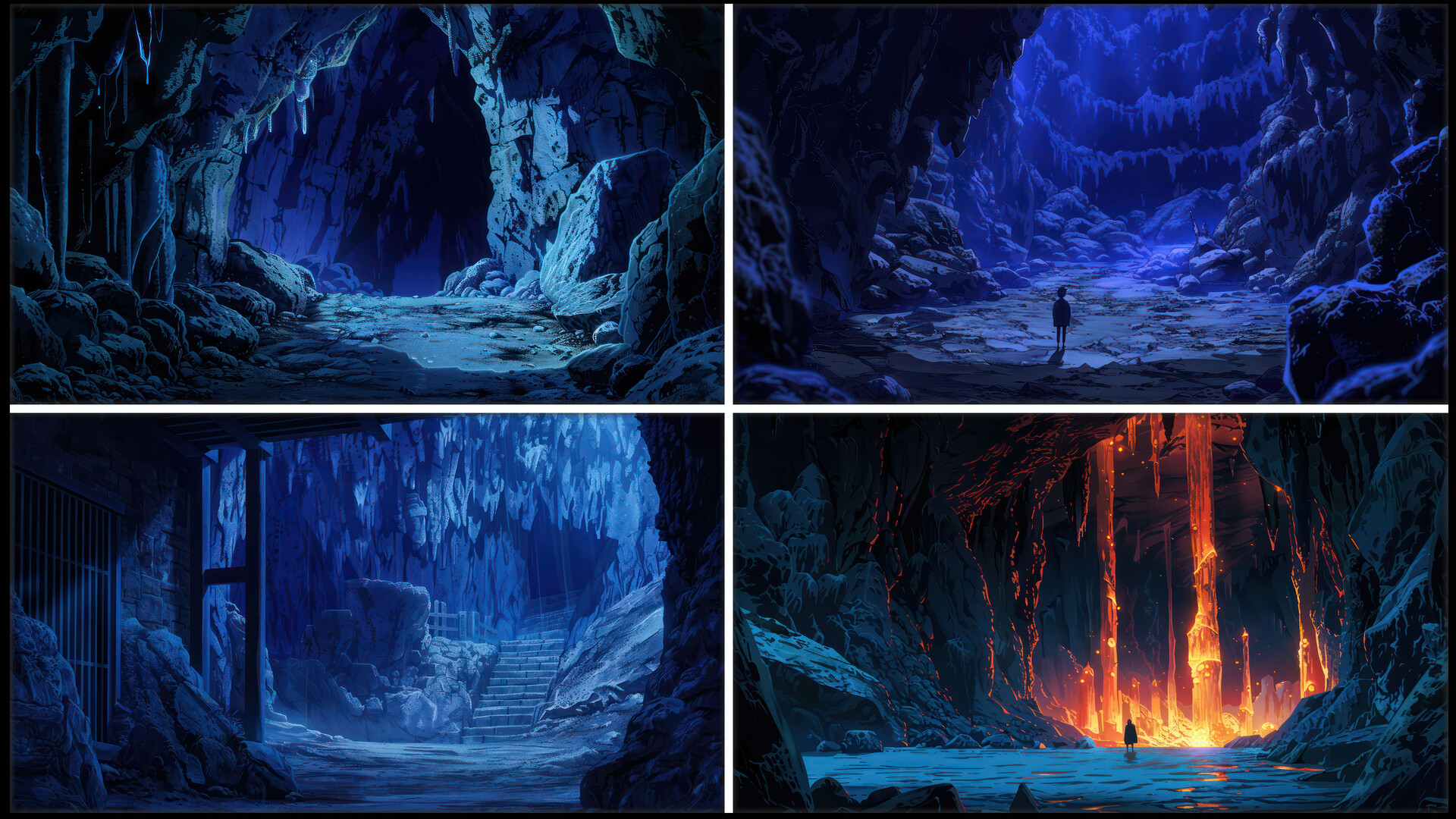 Ferial Concept - 🔹260 Dark Cave - Anime Concept Reference Image Pack v ...