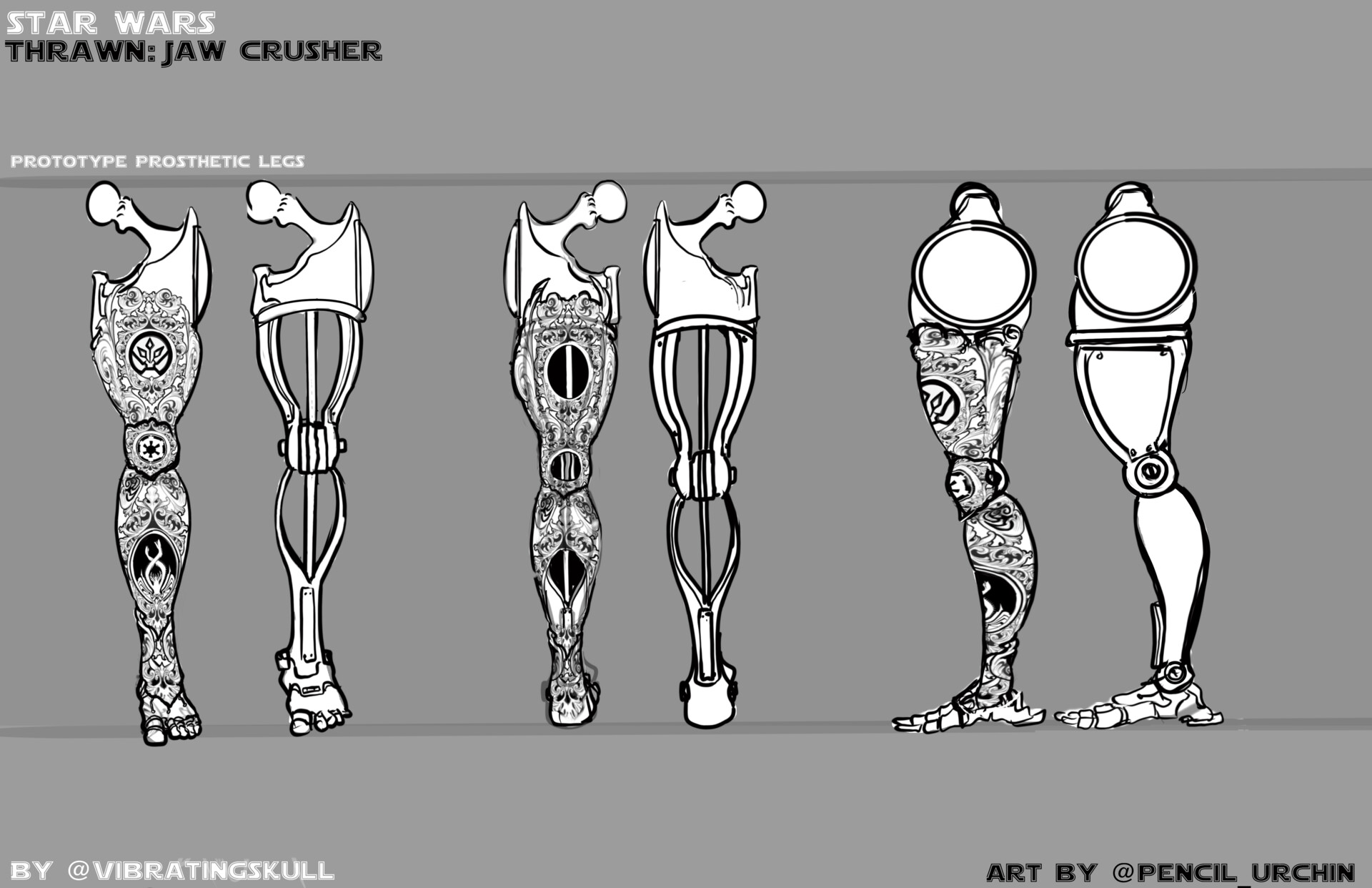how to draw prosthetic leg