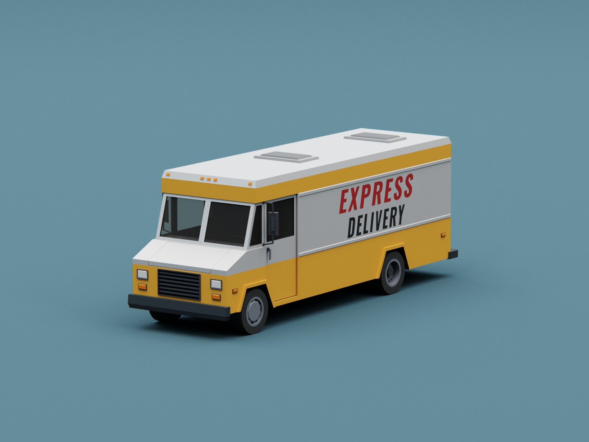 ArtStation - Stylized Cartoon Delivery Step Van