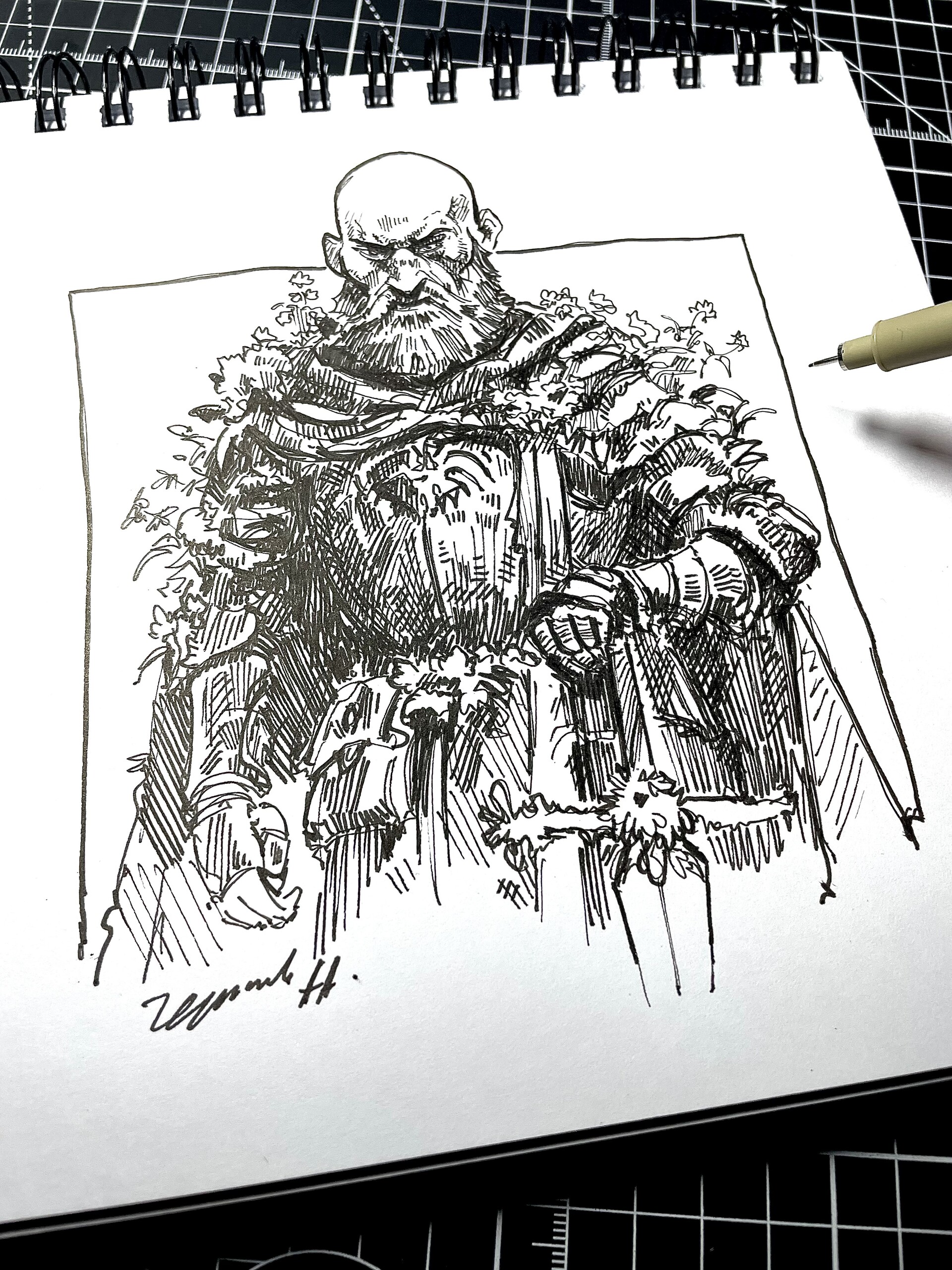 ArtStation - Flower Viking | Ink | speeddrawing | no ai | aa.chernyshov