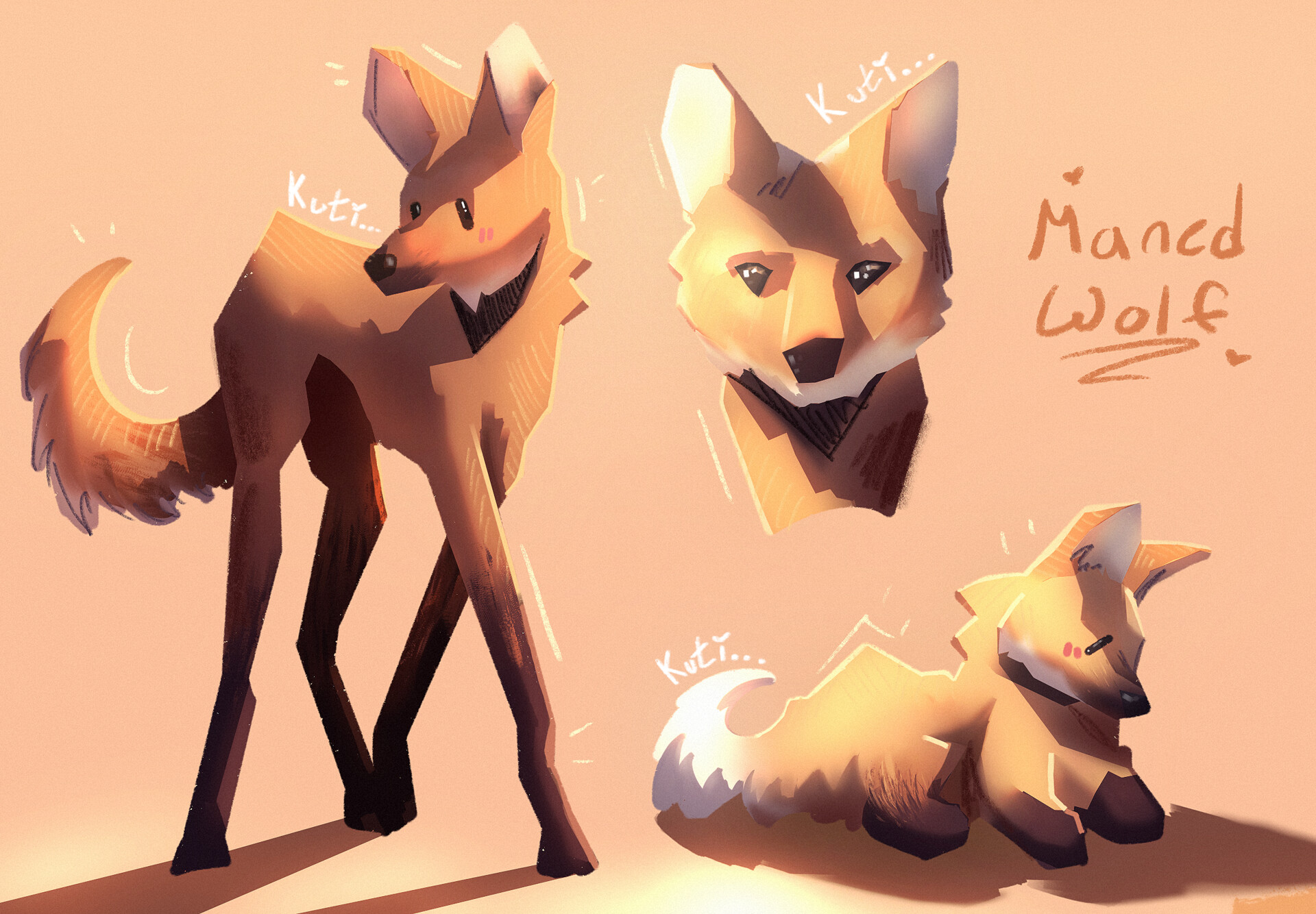 ArtStation - Maned Wolf Studies
