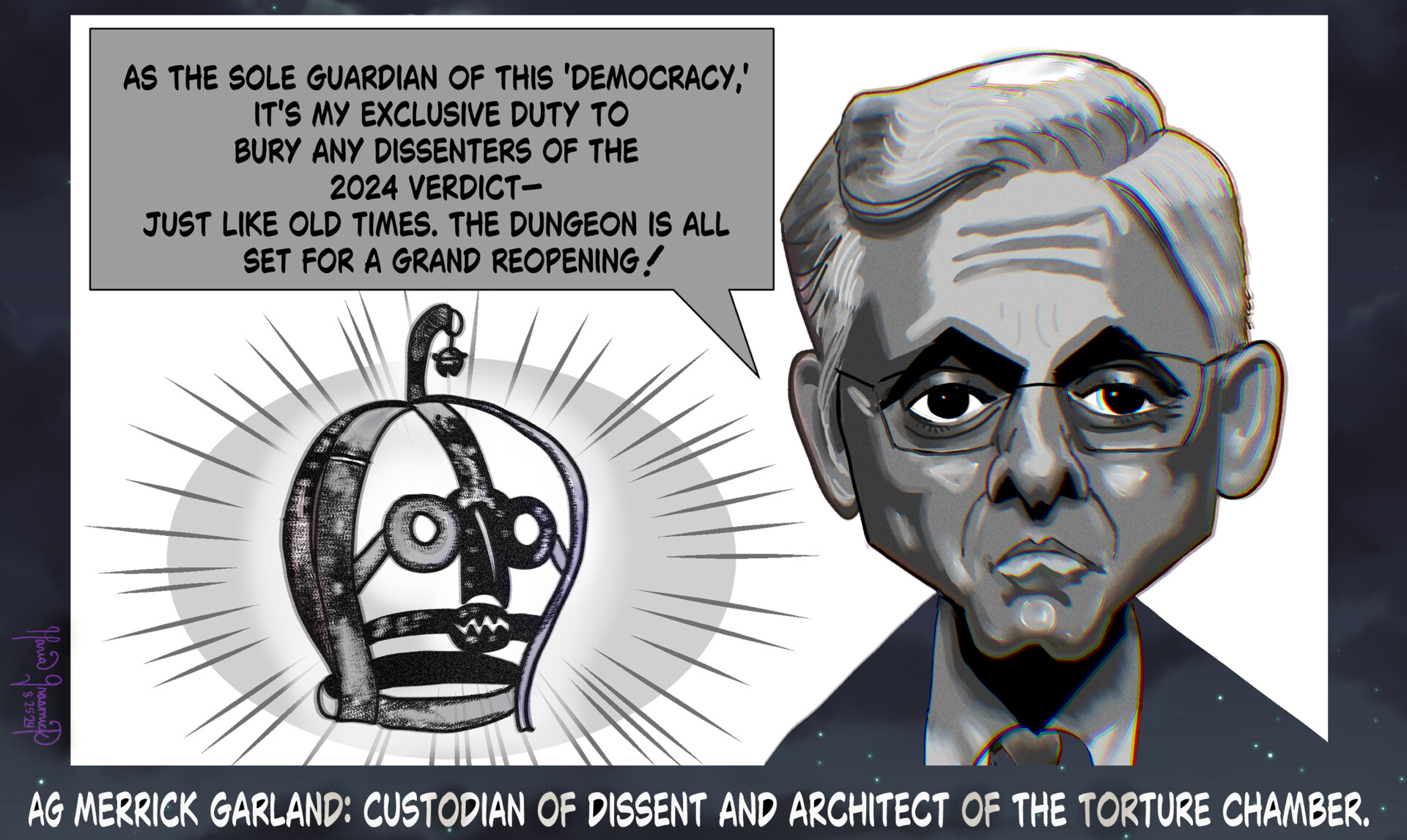 ArtStation - Attorney General Merrick Garland Political Cartoon # ...