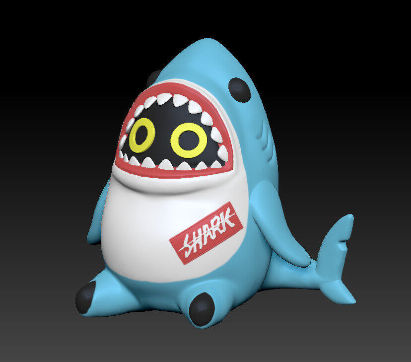 ArtStation - Zenless Zone Zero - Sitting Bangboo Sharkboo