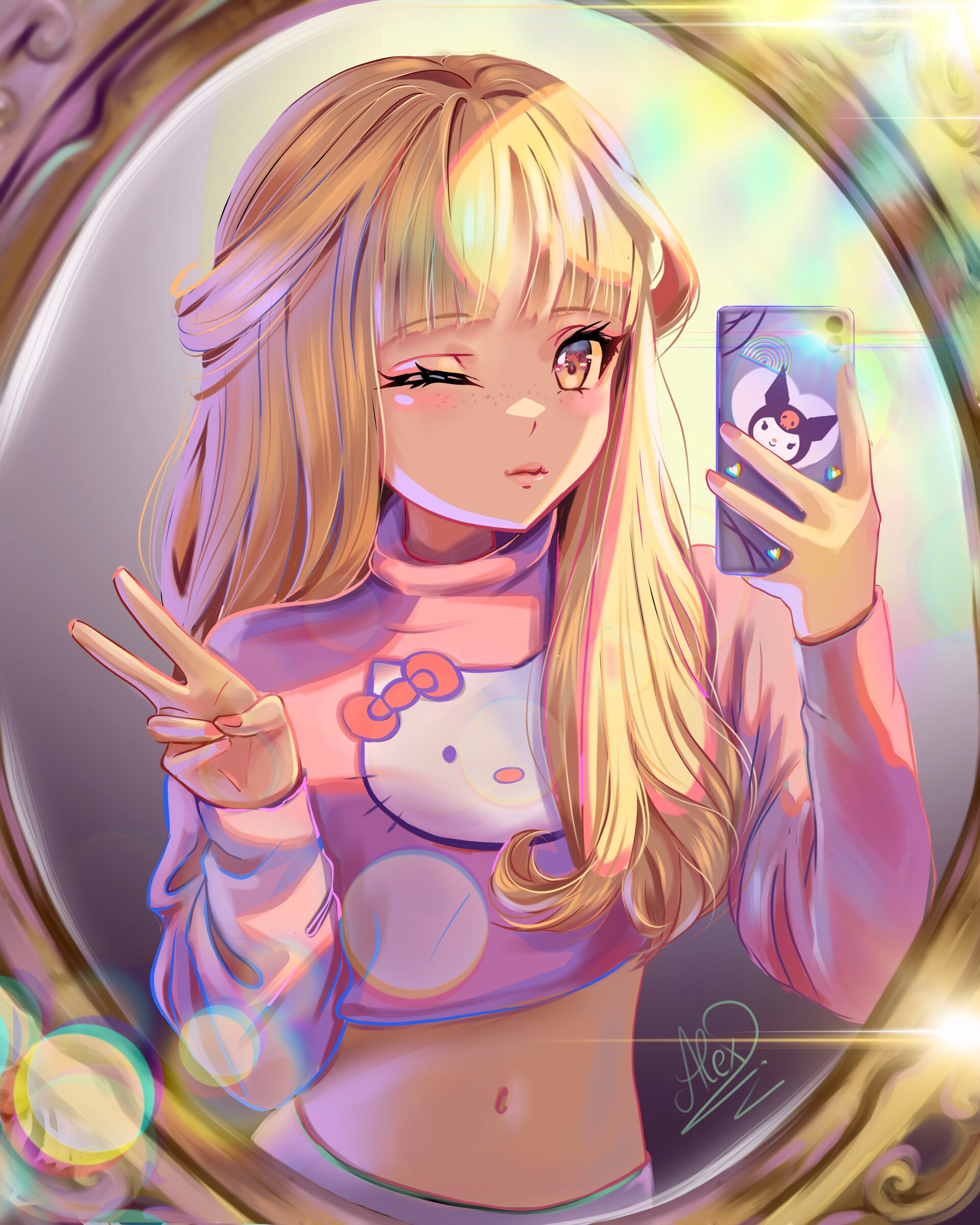 ArtStation - selfie girl