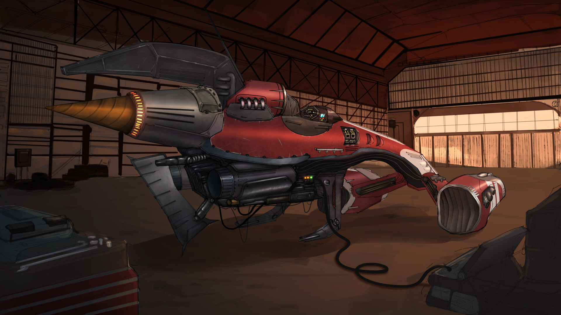 ArtStation - Red Reaper - RR | Hover race car concept