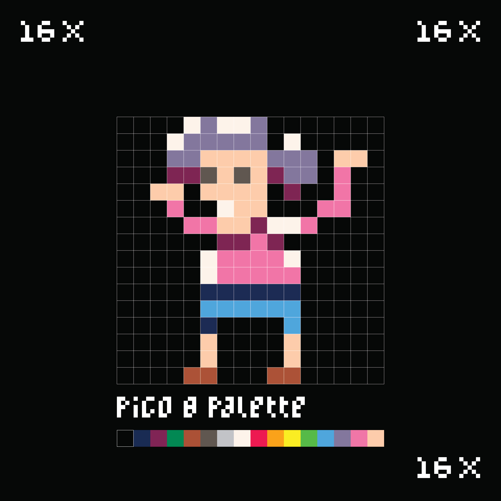 ArtStation - Retro Heroes in 16x16 Pixels: Golden Girl