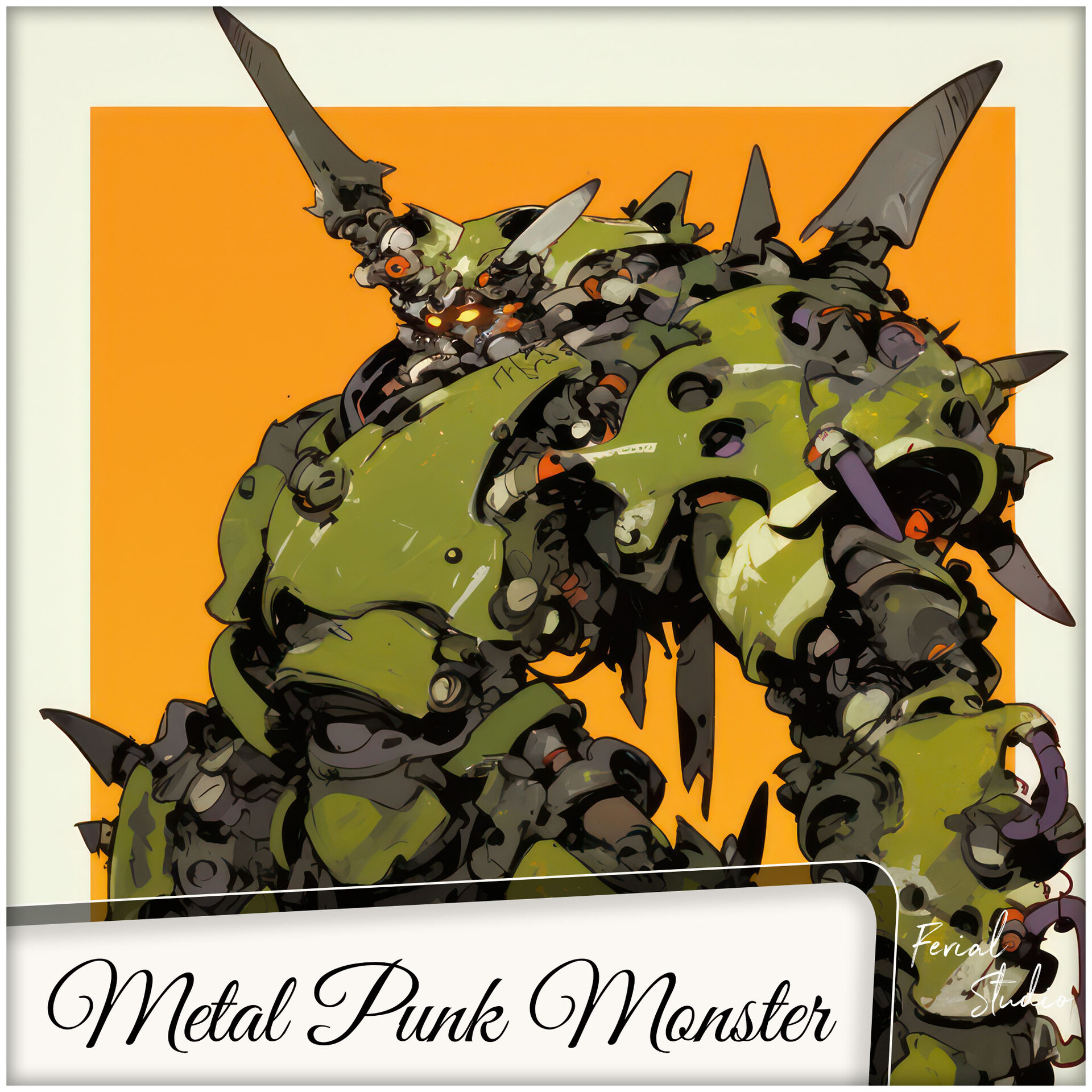 Ferial Studio - 🔹210 Metal Punk Monster - Cartoon Character Reference ...