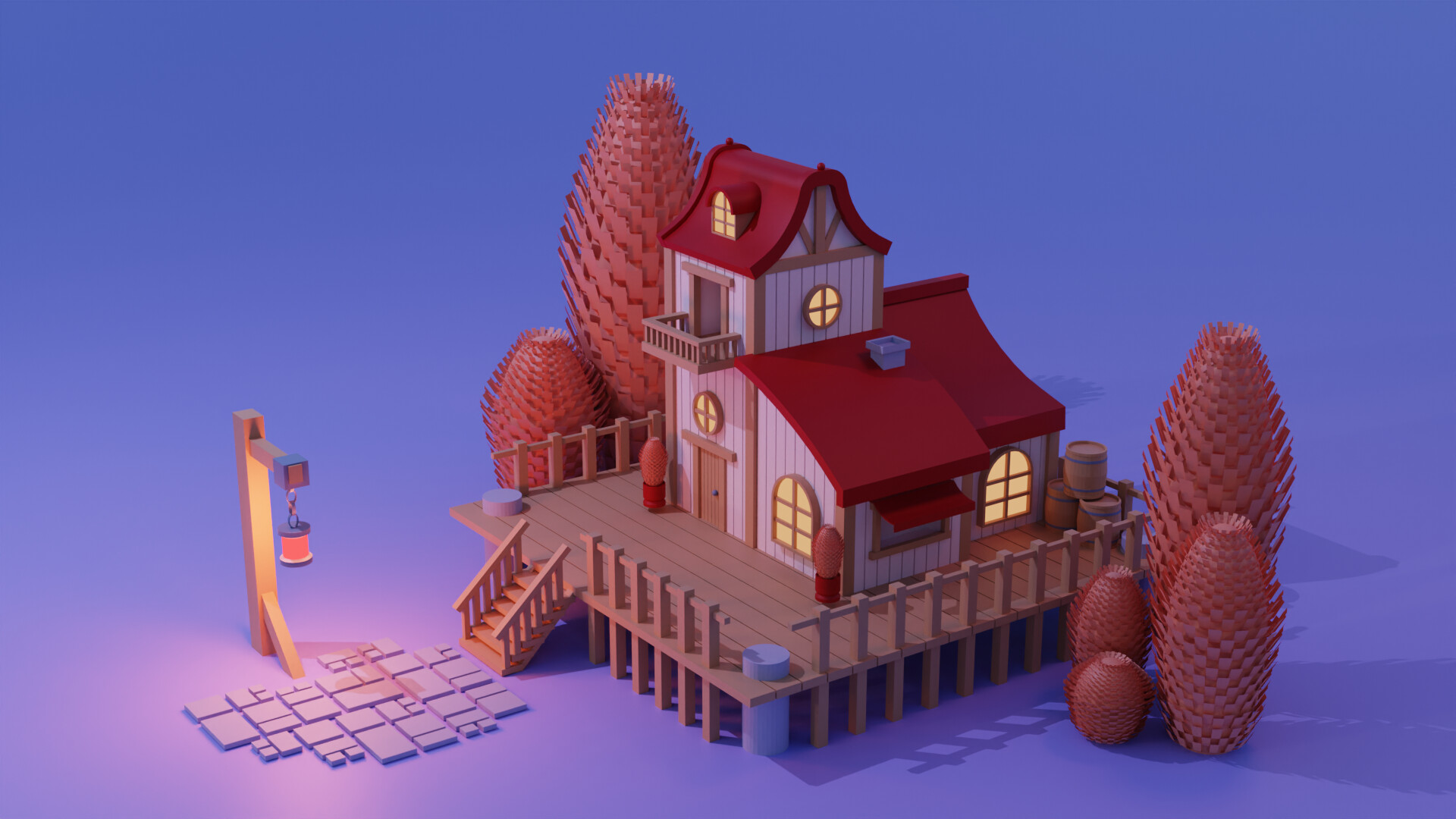 ArtStation - Low poly house