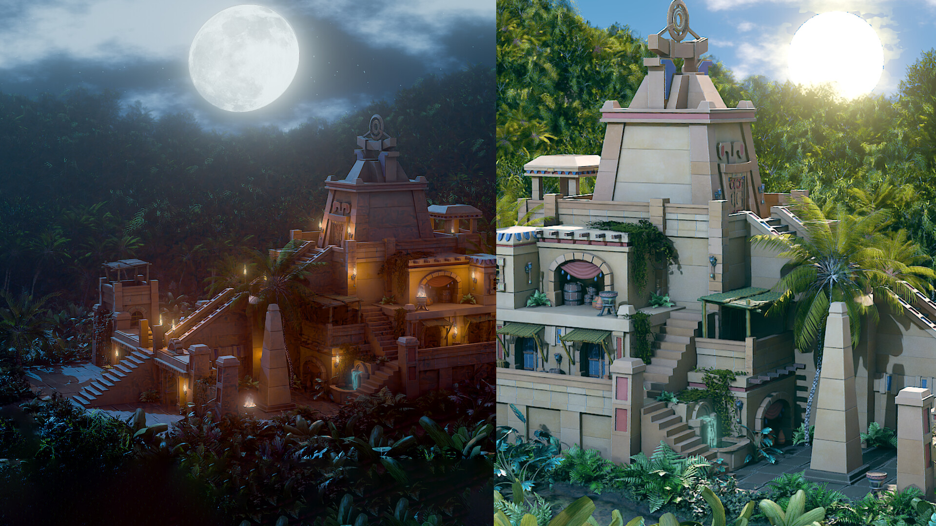 3D Tudor - Blender Aztec Jungle Temple 3D Modular Pack