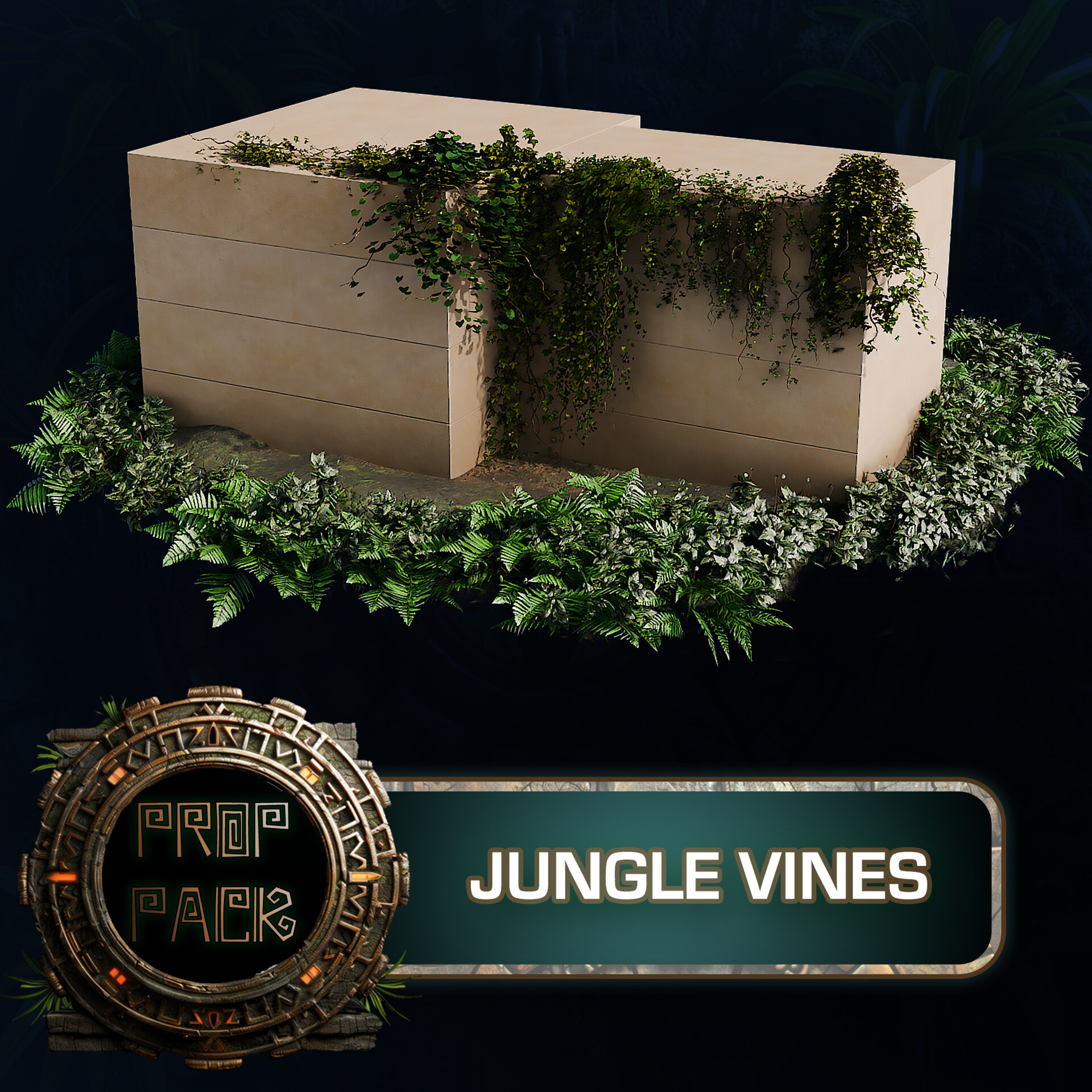 3D Tudor - Blender Aztec Jungle Temple 3D Modular Pack