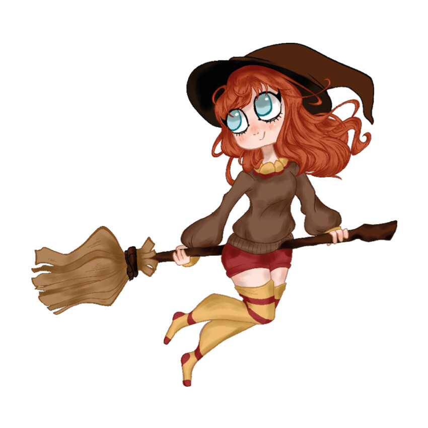 ArtStation - Flying witch