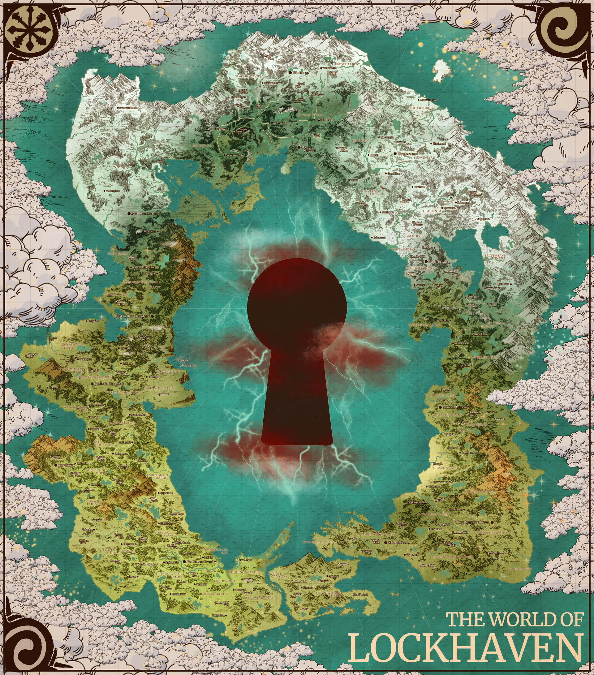 ArtStation - World Map of Lockhaven [COMMISSIONED]
