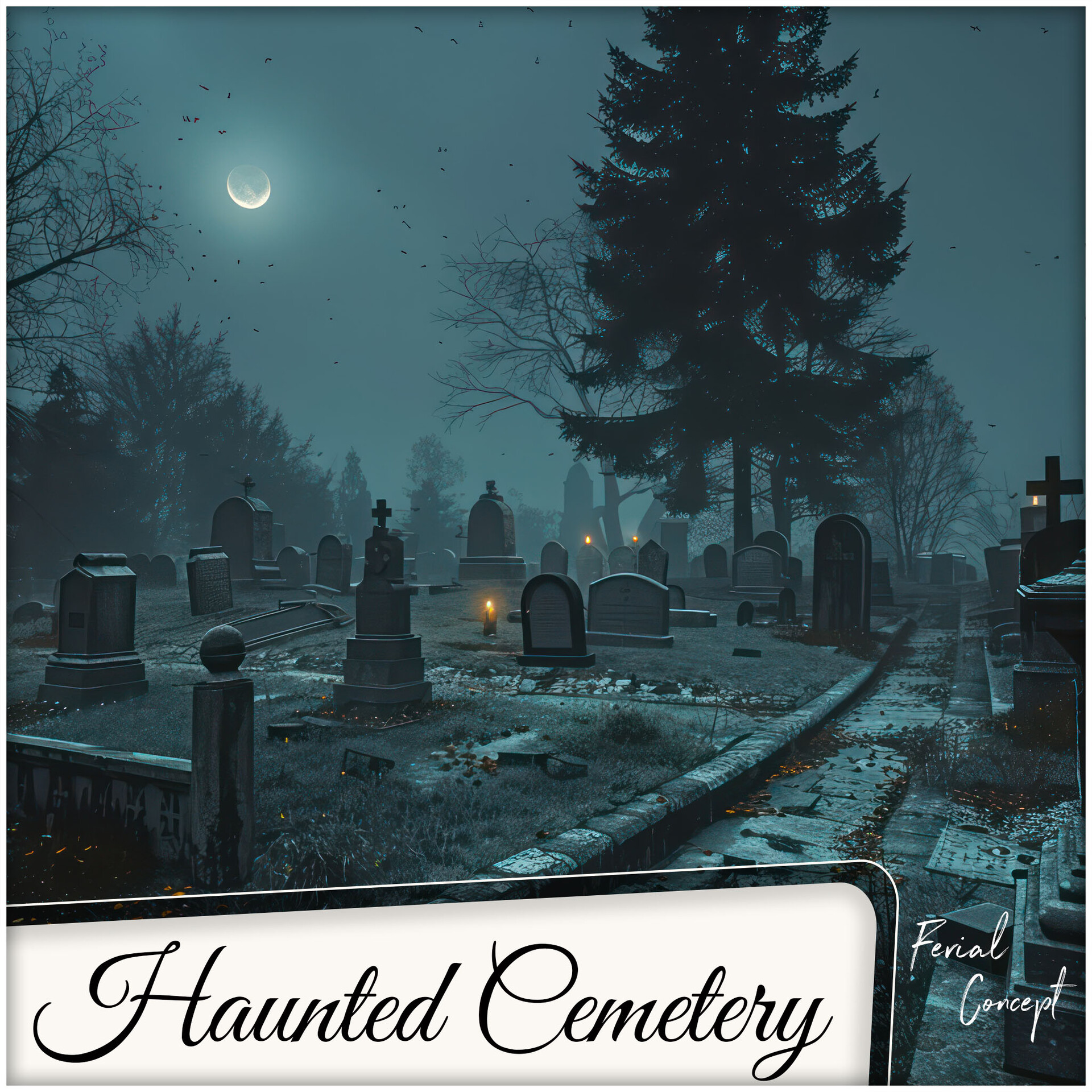 ArtStation - 🔹210 Haunted Cemetery - Environment Concept Reference ...