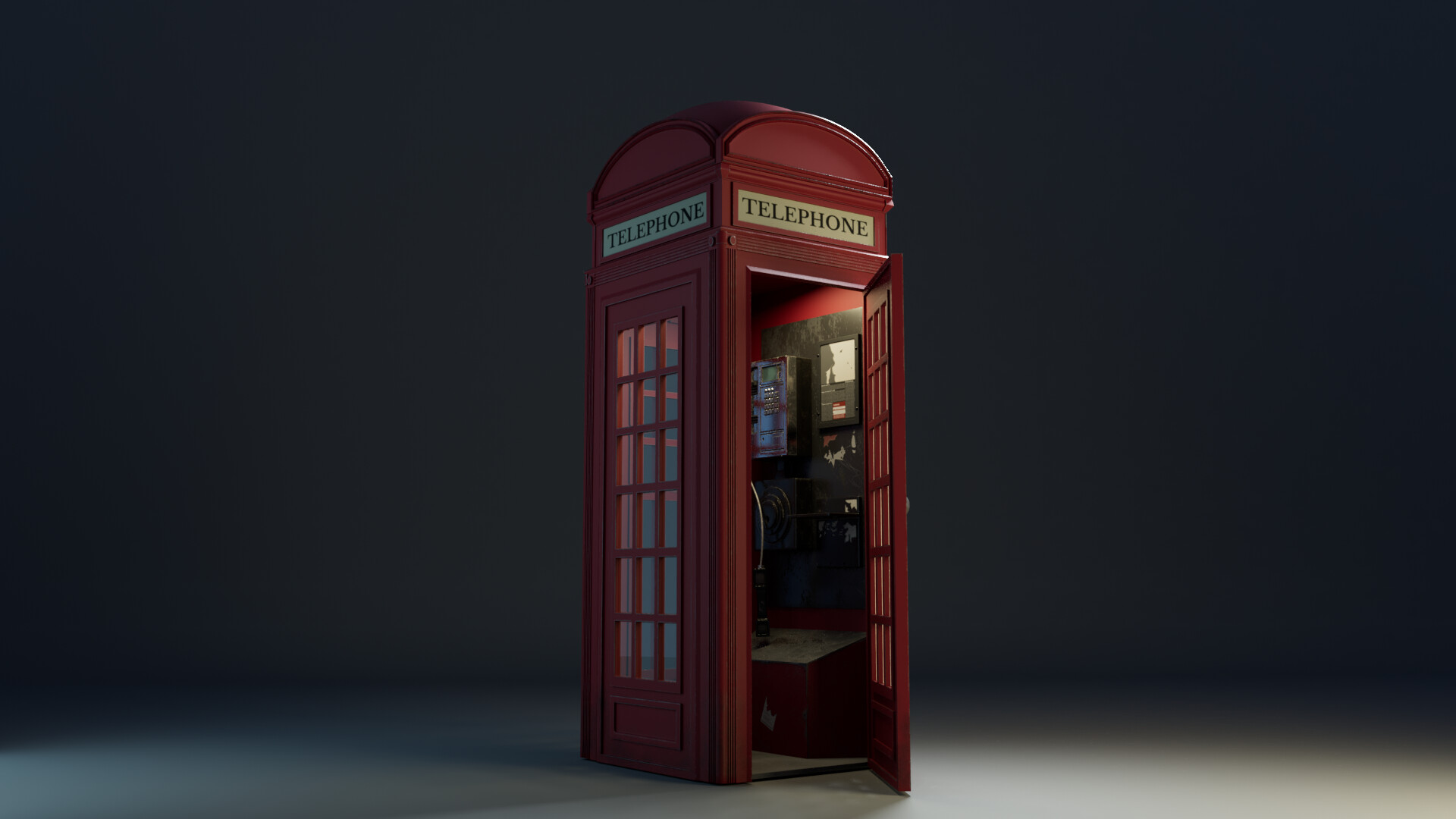 ArtStation - Telephone Booth Asset