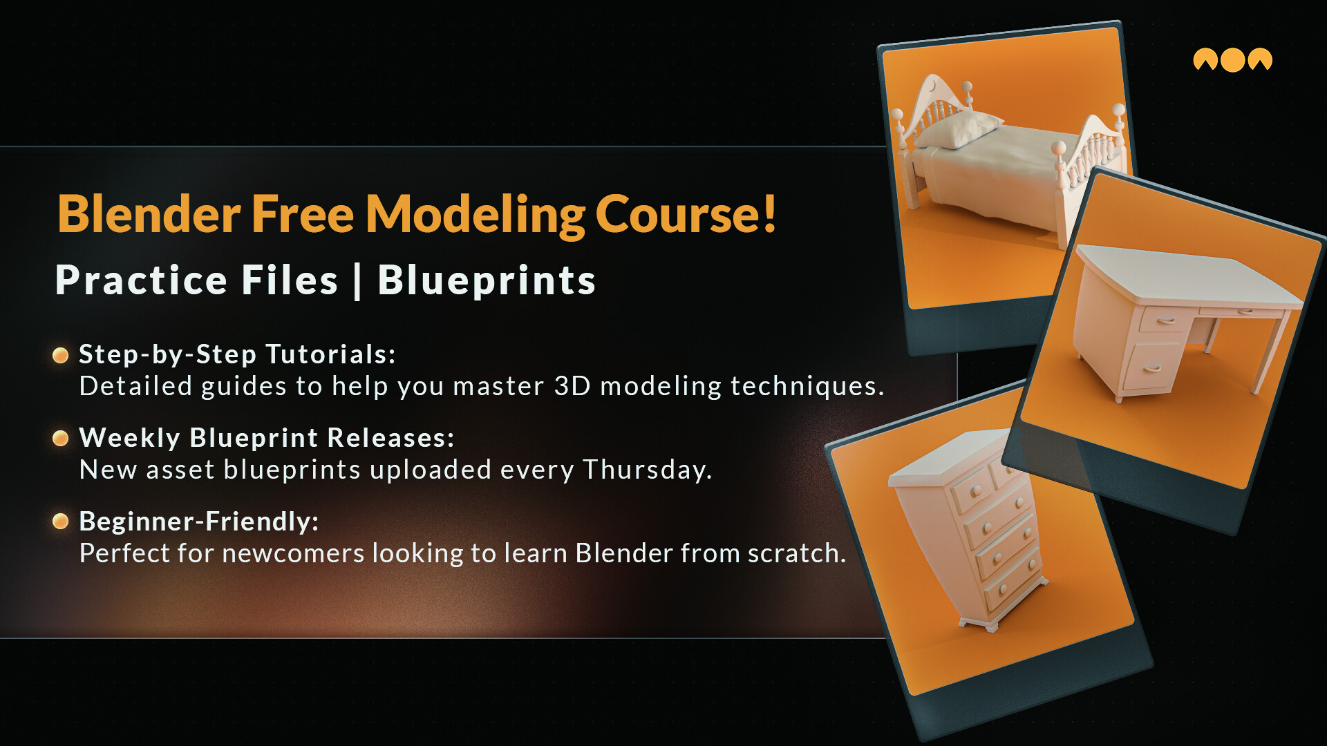 3D Assets Repository - 🔴Episode.06 | Blender Story: From Zero to Andy's Room | Andy's Nightstand