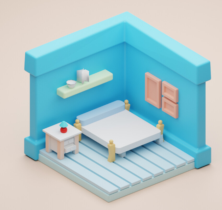 ArtStation - Cozy Room Scene 🛋️