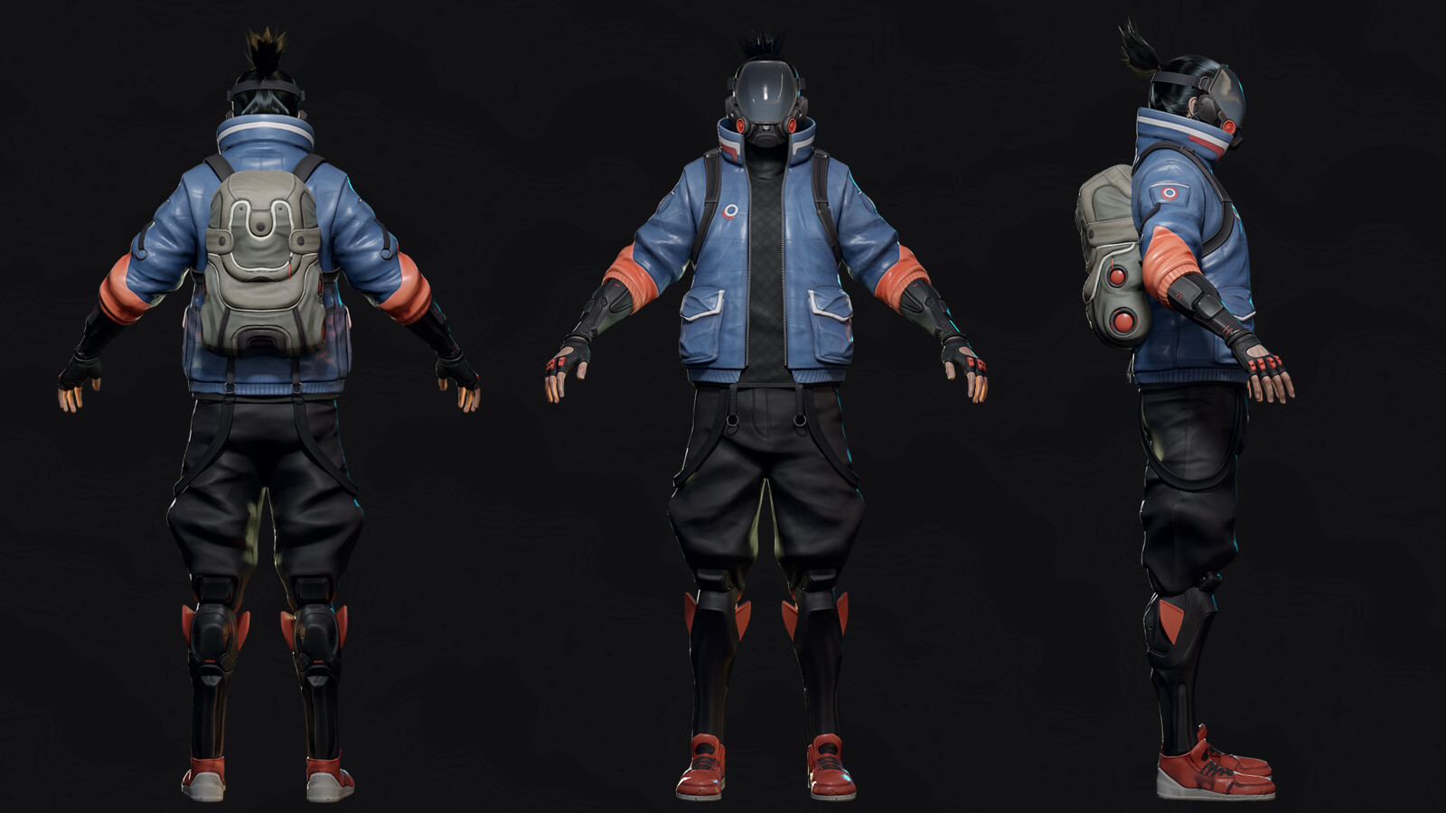 Ida Faber - Cyberpunk Street Fighter - Game Ready