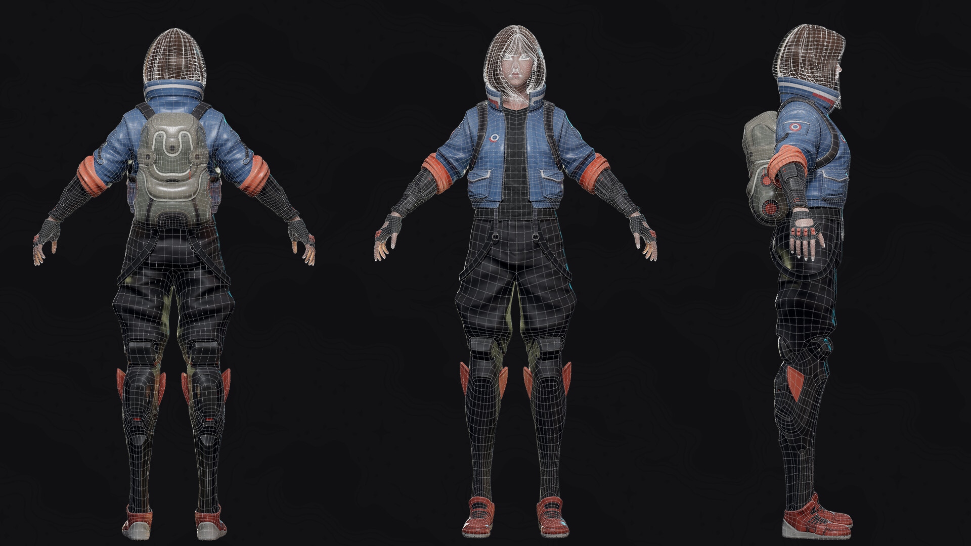 Ida Faber - Cyberpunk Street Fighter - Game Ready