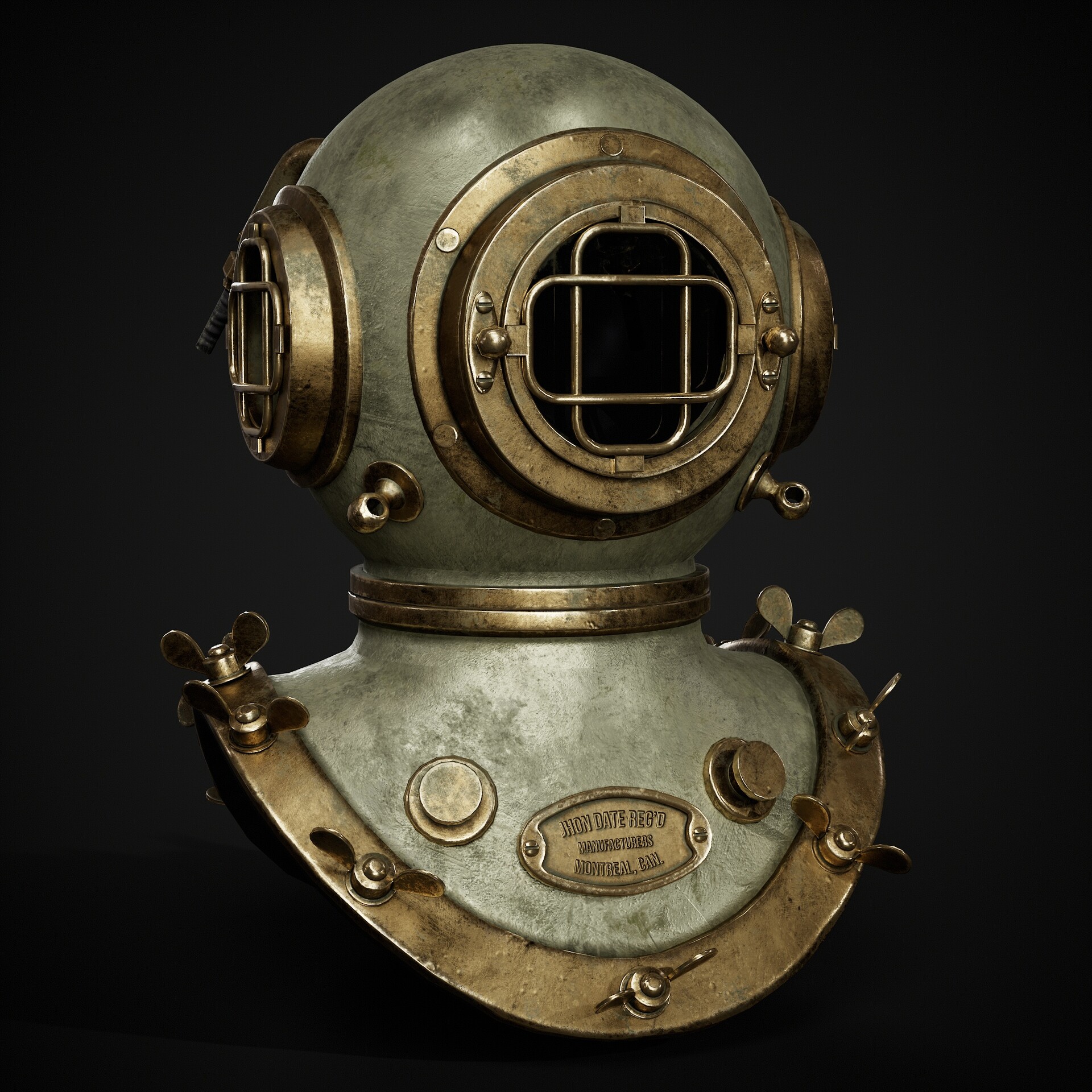 ArtStation - Diving Helmet Game Ready Model